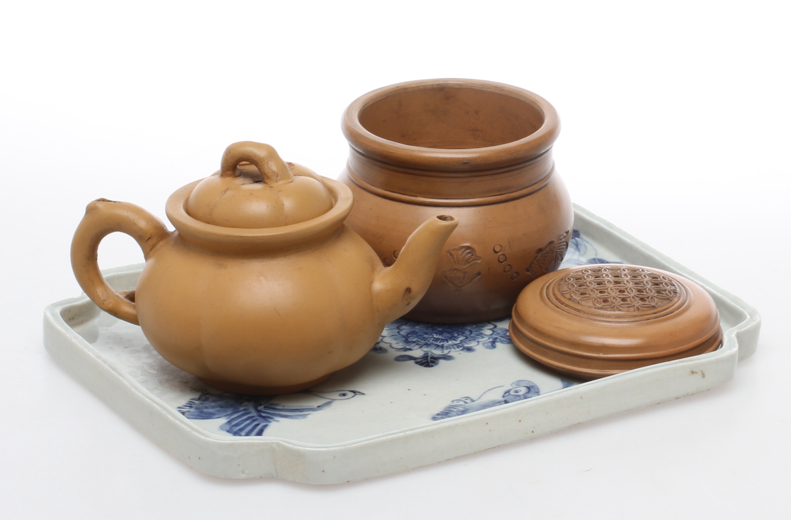Images for 155420. TRAY, porcelain, Teapot, JAR with cover, ceramic ...