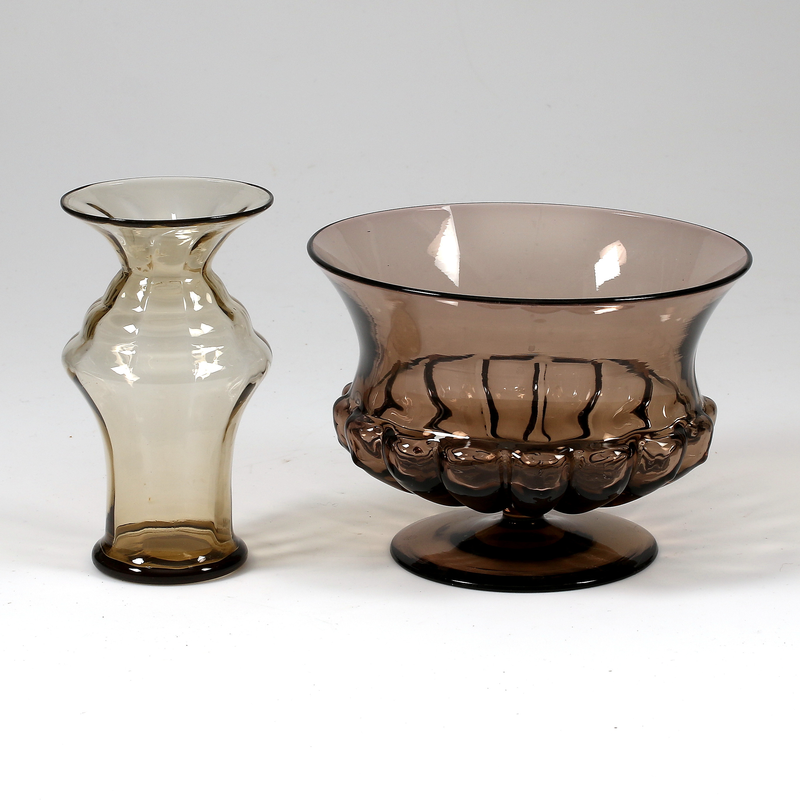 Images for 1555740. BOWL and VASE, glass, Simon Gate, Sandvik glass ...