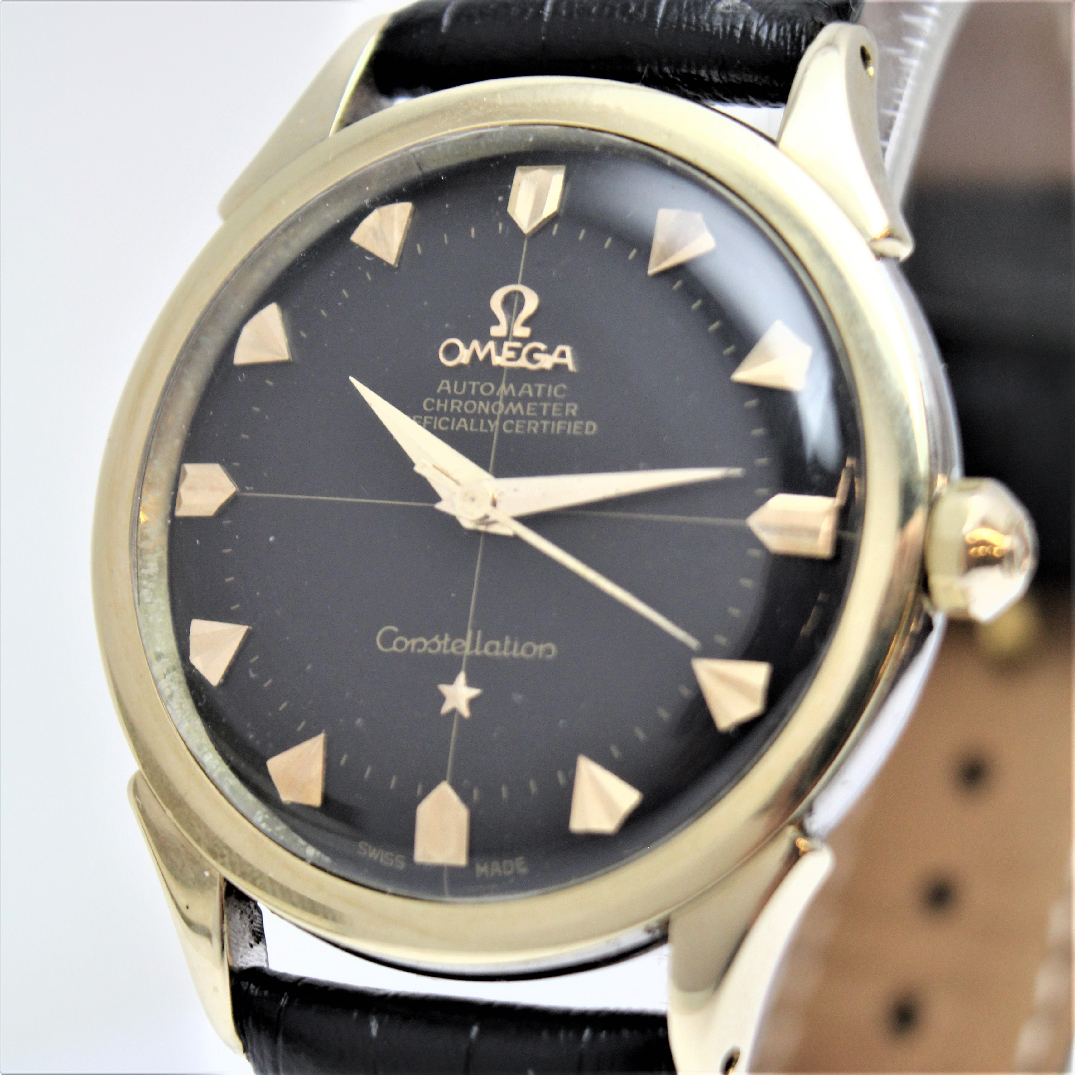 Bilder för 1563005. HERRUR Omega Constellation stål/guld med läderband ...