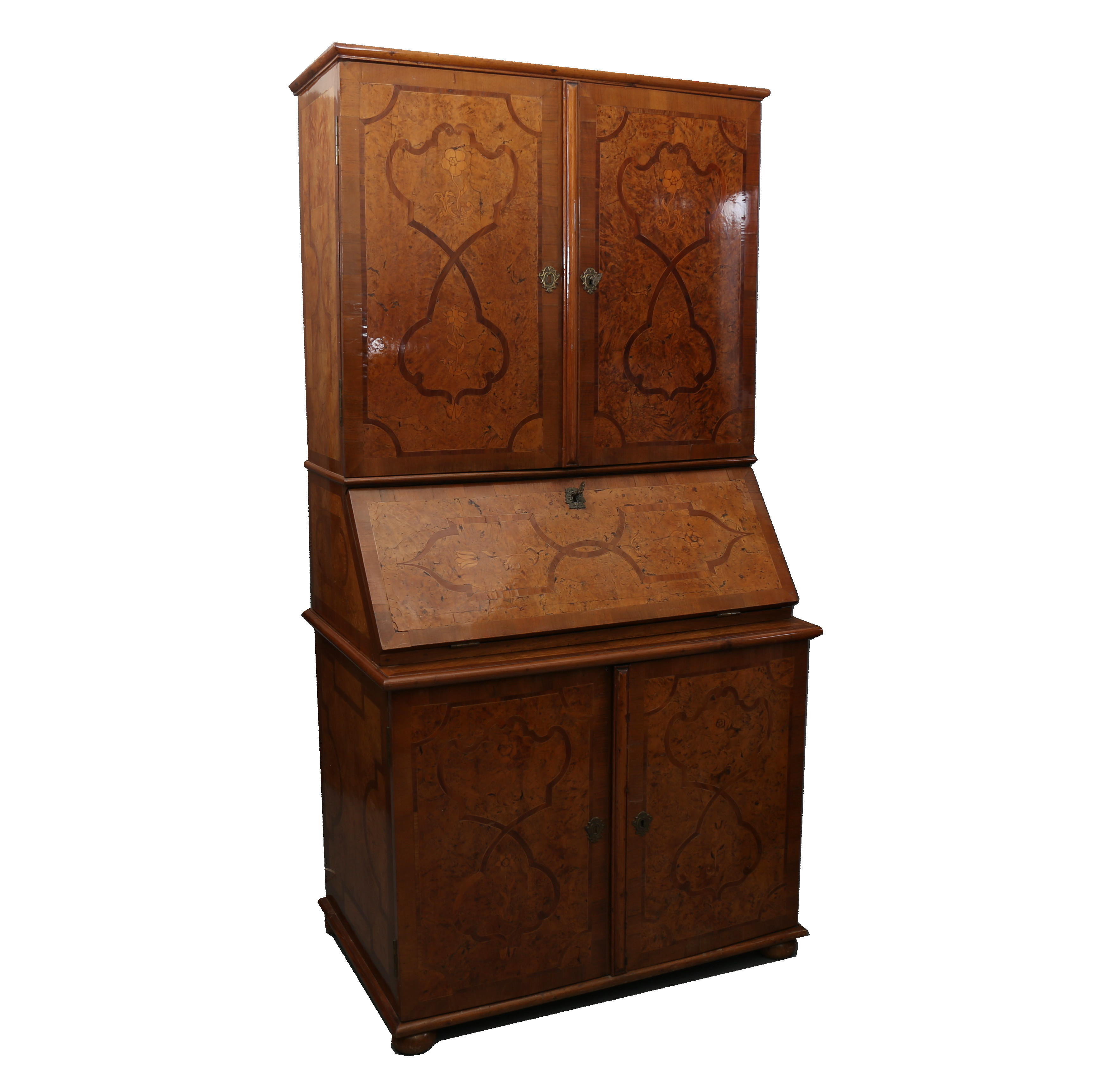 Images for 1569426. Italian bureau-cabinet in walnut, maple root and ...