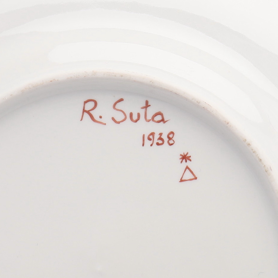 Images for 1588189. ROMANS SUTA, porcelain dish with painting depicting ...
