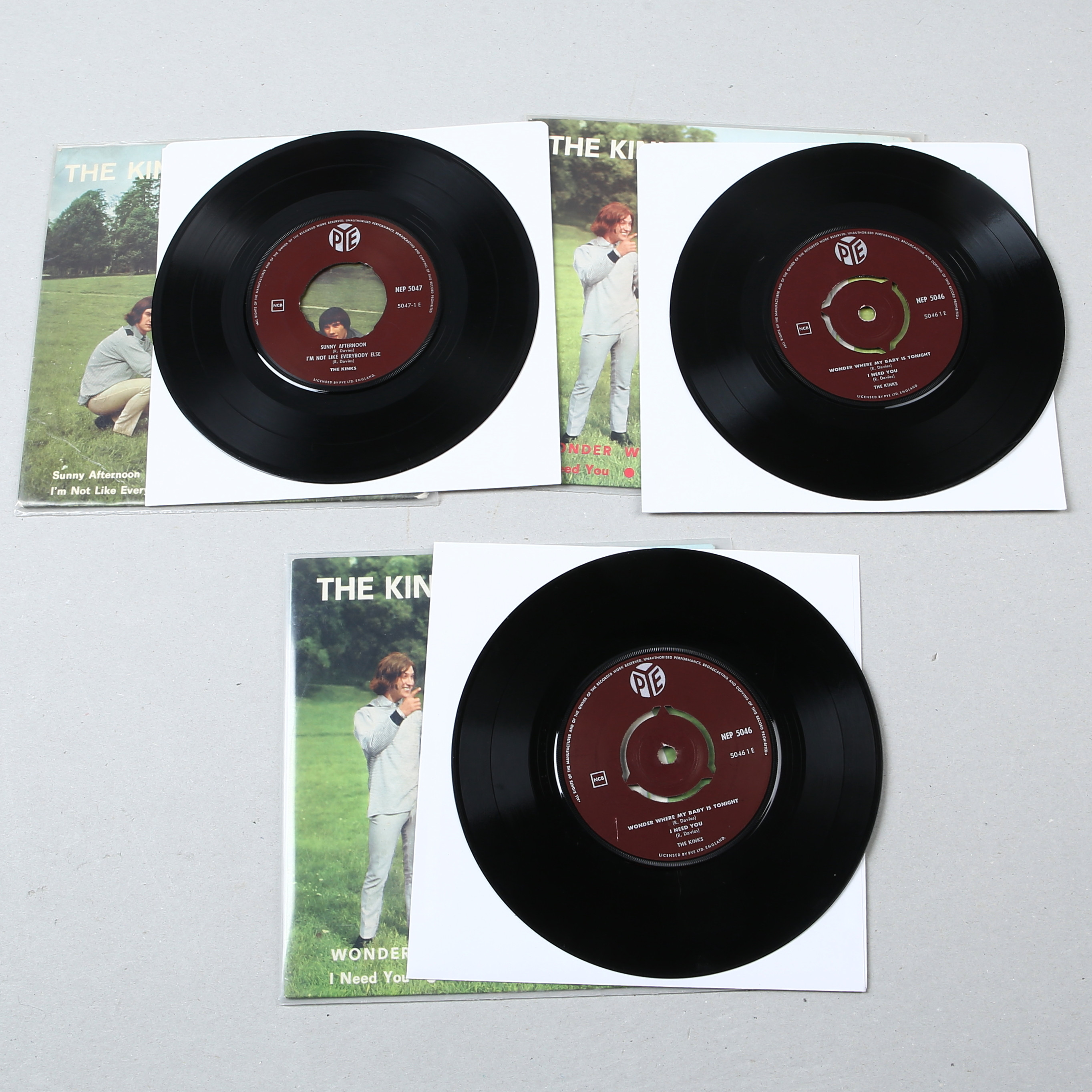 EP-SKIVOR, 3 st, "The Kinks". Övrigt - Övrigt - Auctionet