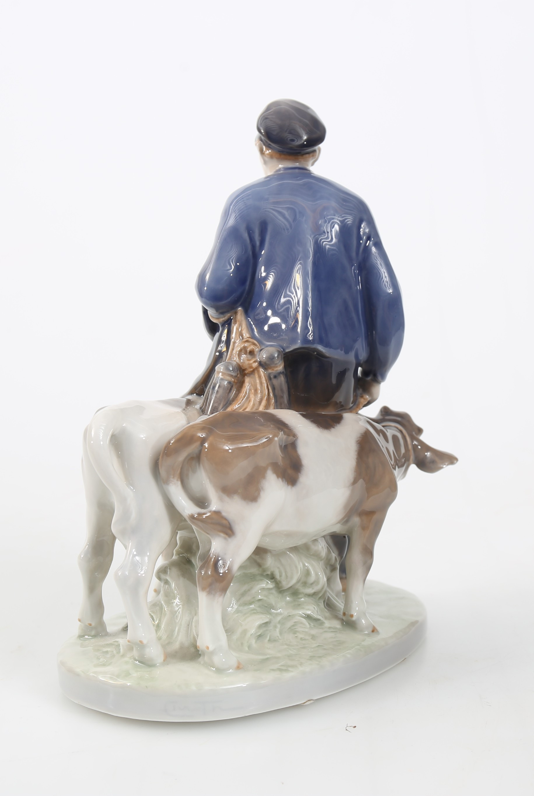 Images for 1614289. FIGURE, porcelain, Farmer with calves, Royal Danish ...
