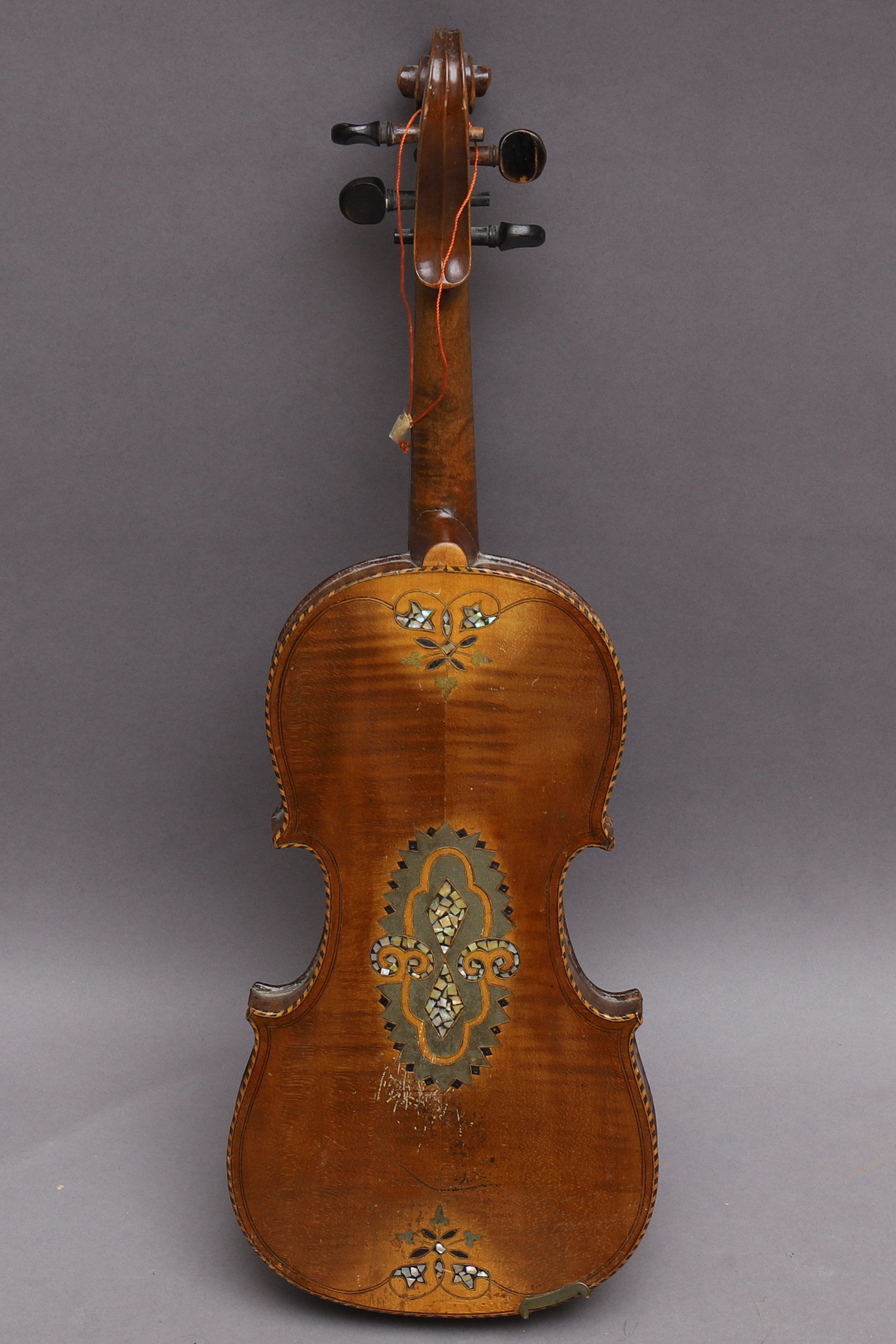 Images for 1616203. VIOLIN with bow, decorated with inlays of mother-of ...