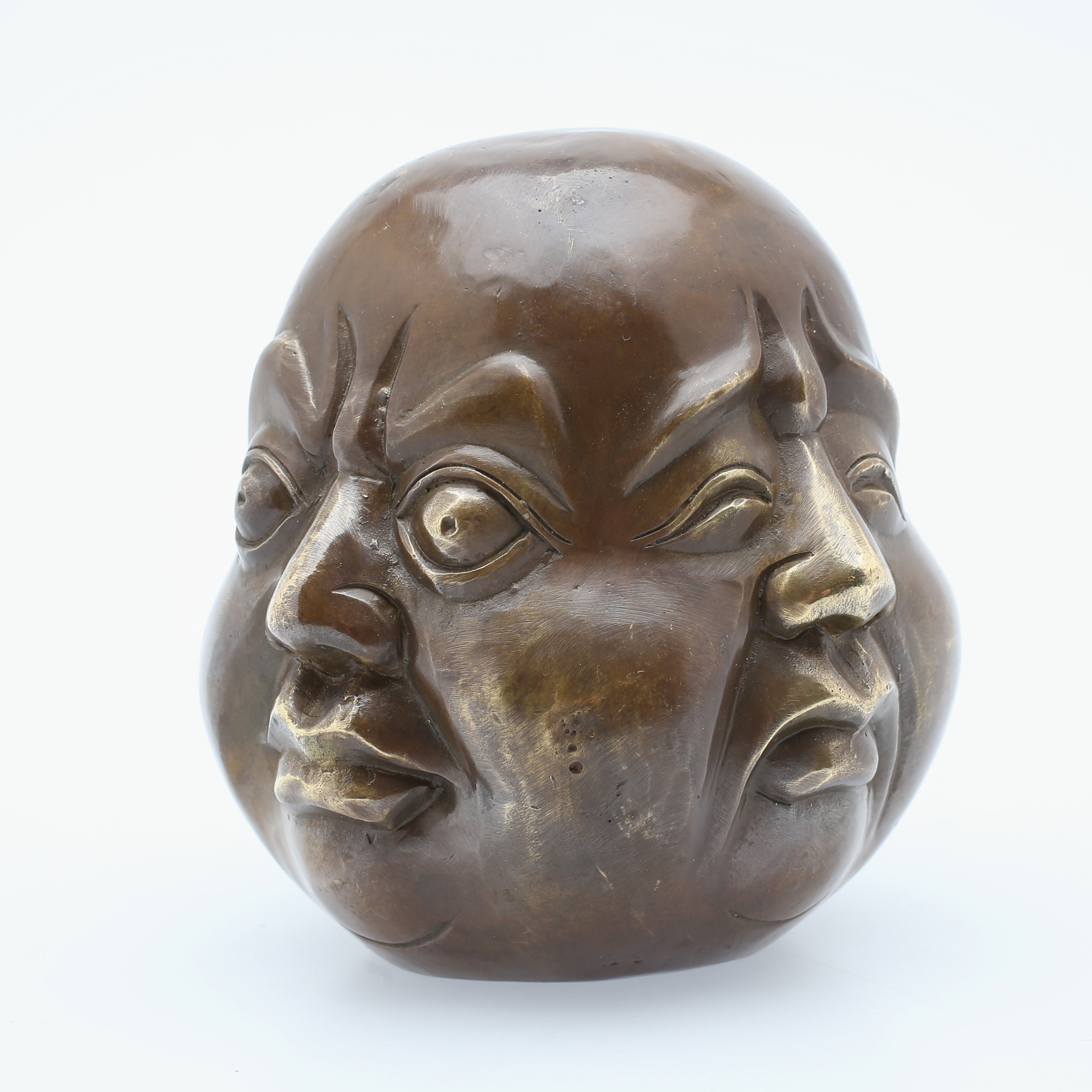 Images for 1618253. SCULPTURE, brass, the four faces of man, China ...