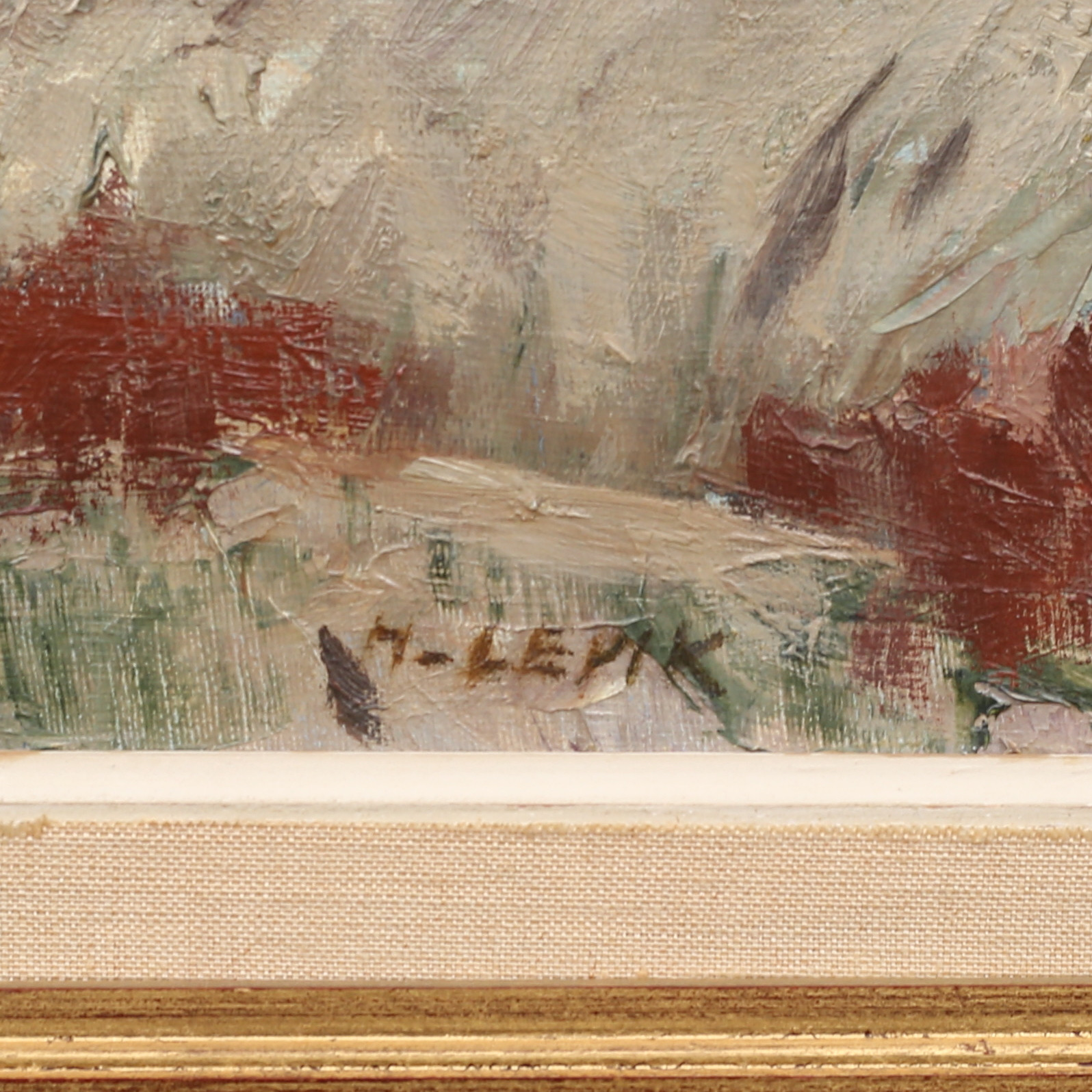 Images for 1628574. HUGO LEPIK. Landscape, oil on canvas, signed H ...