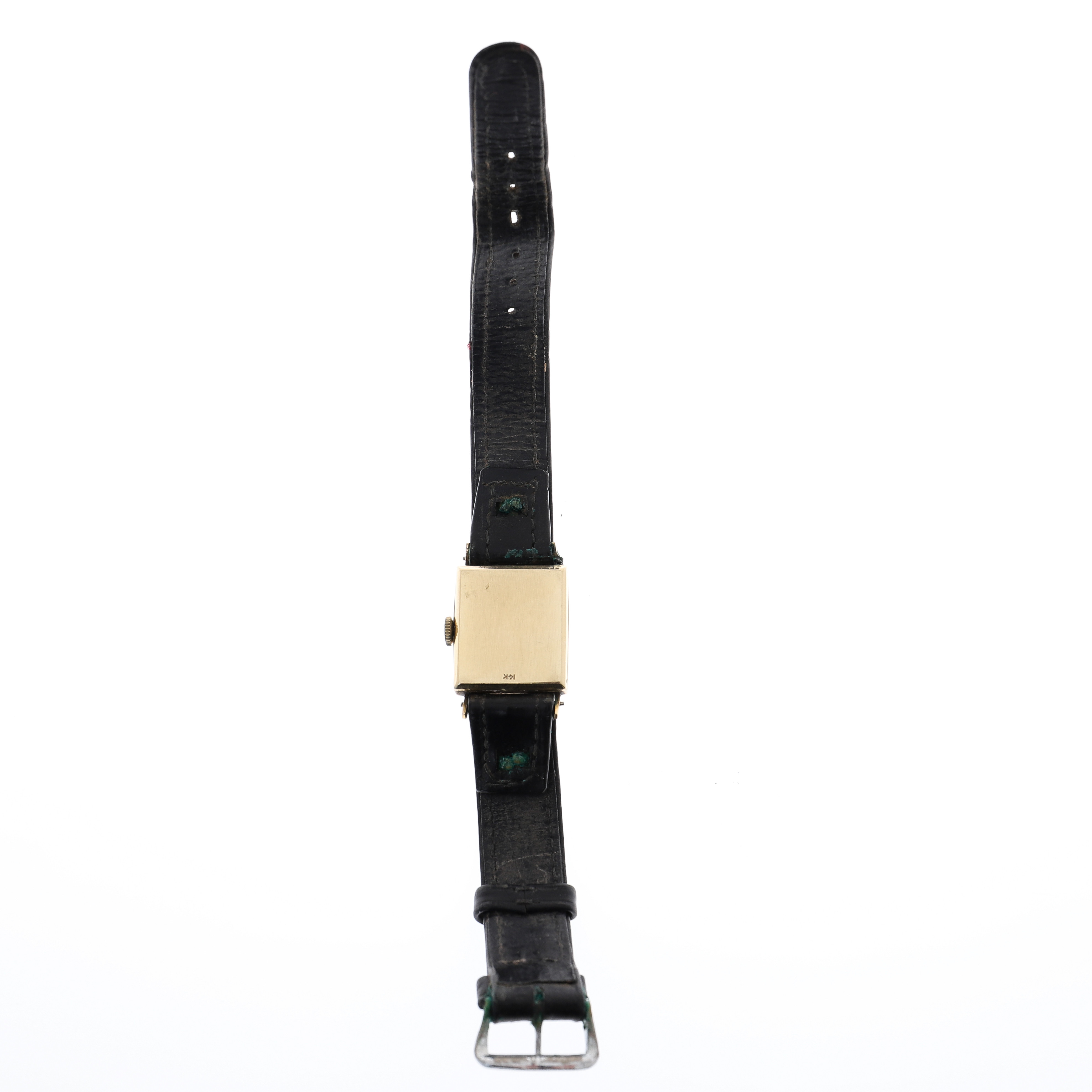 Images for 1632568. CHALET: A 14K RECTANGULAR CASED 17 JEWELS WRIST ...