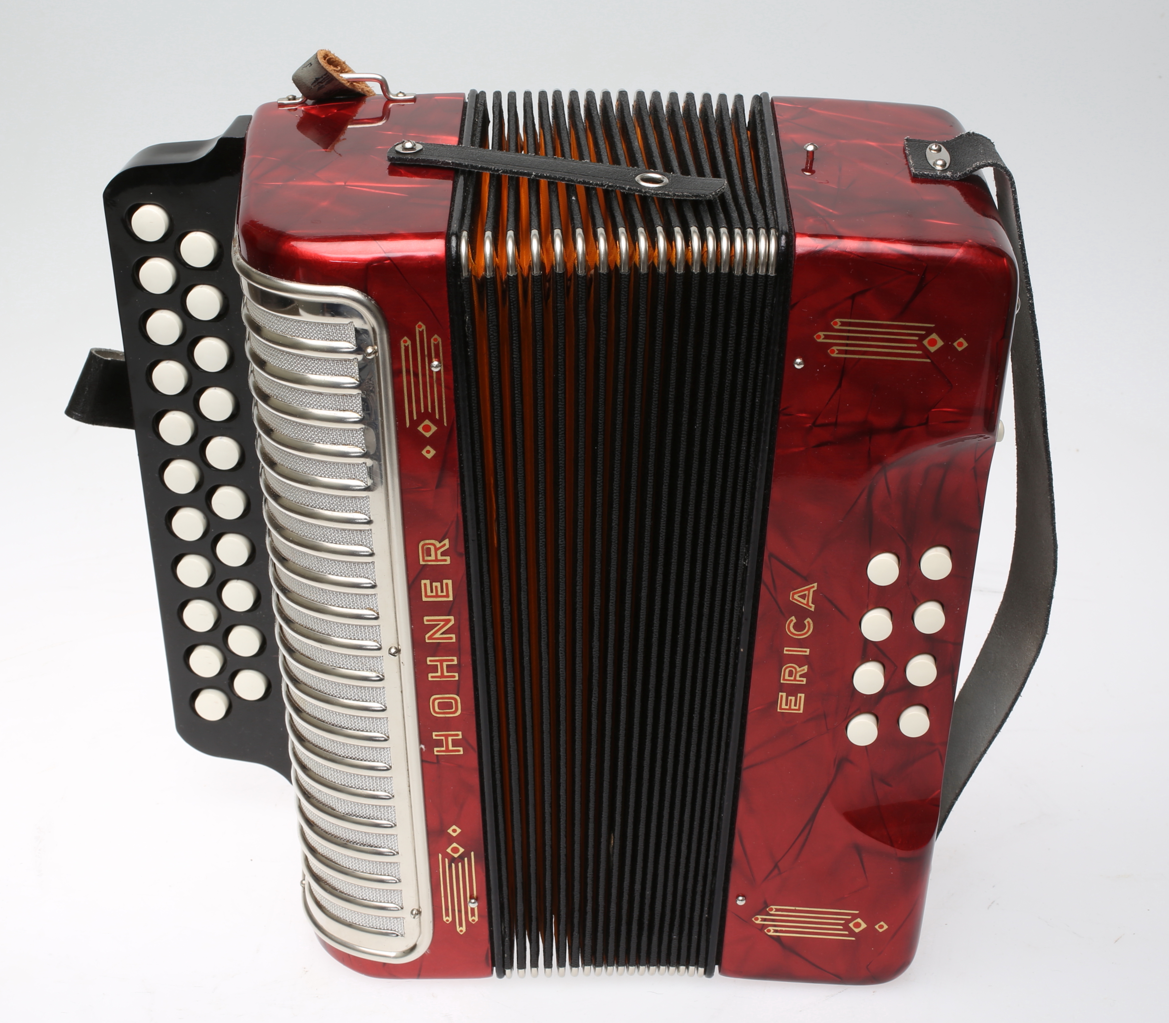 Images for 166575. ACCORDING, Hohner Erica, button accordion. - Auctionet