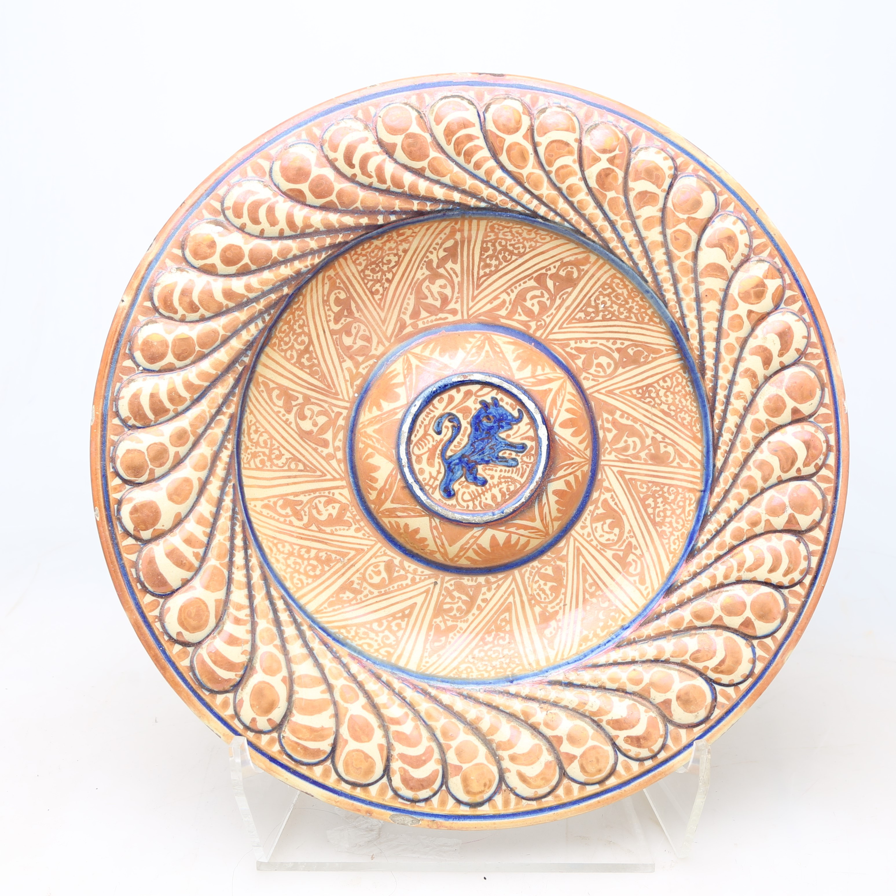 Images for 1667238. Levantine dish in metallic reflection earthenware ...