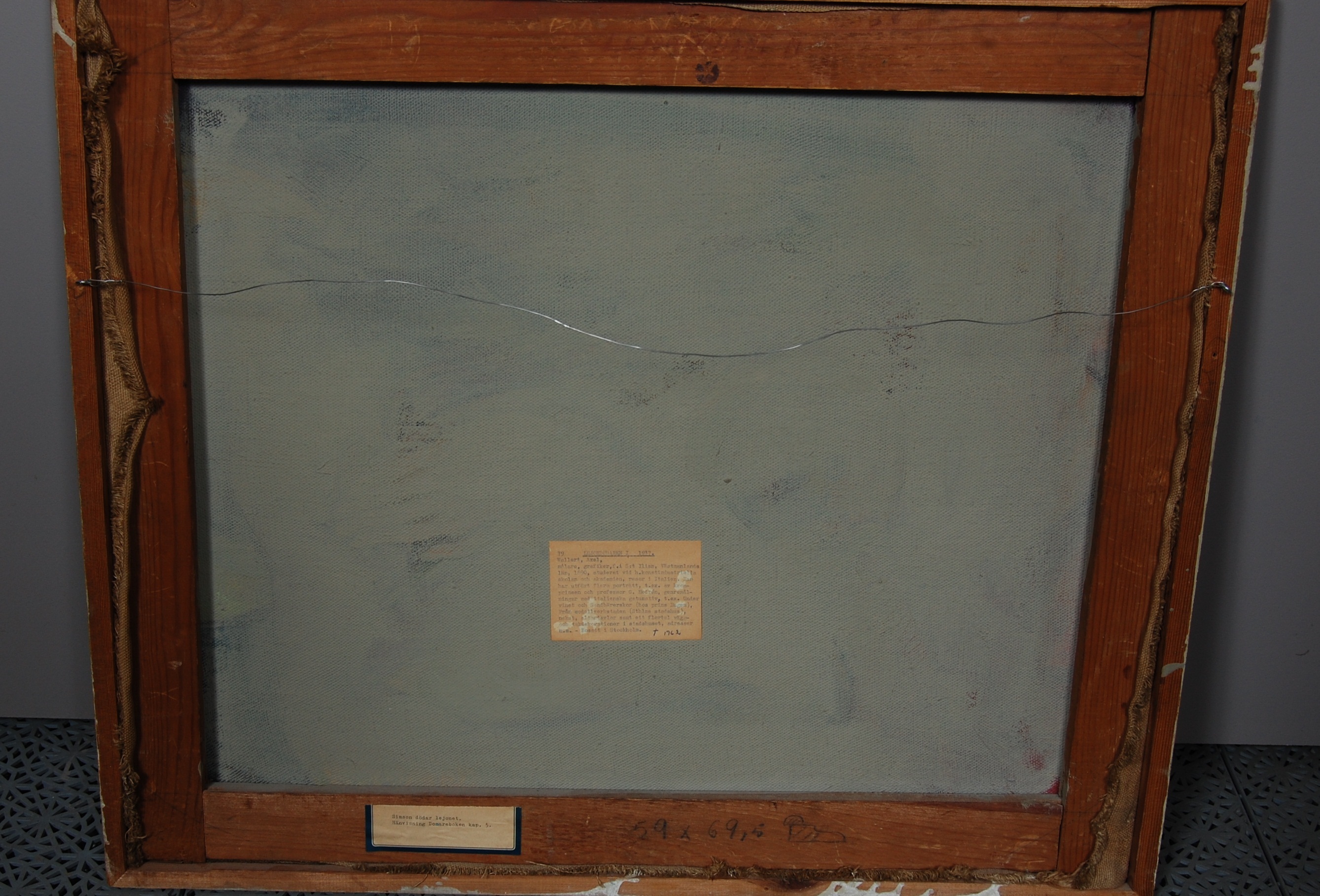 Images for 16679. AXEL WALLERT. "THE LION KILLER" Oil on canvas, signed ...