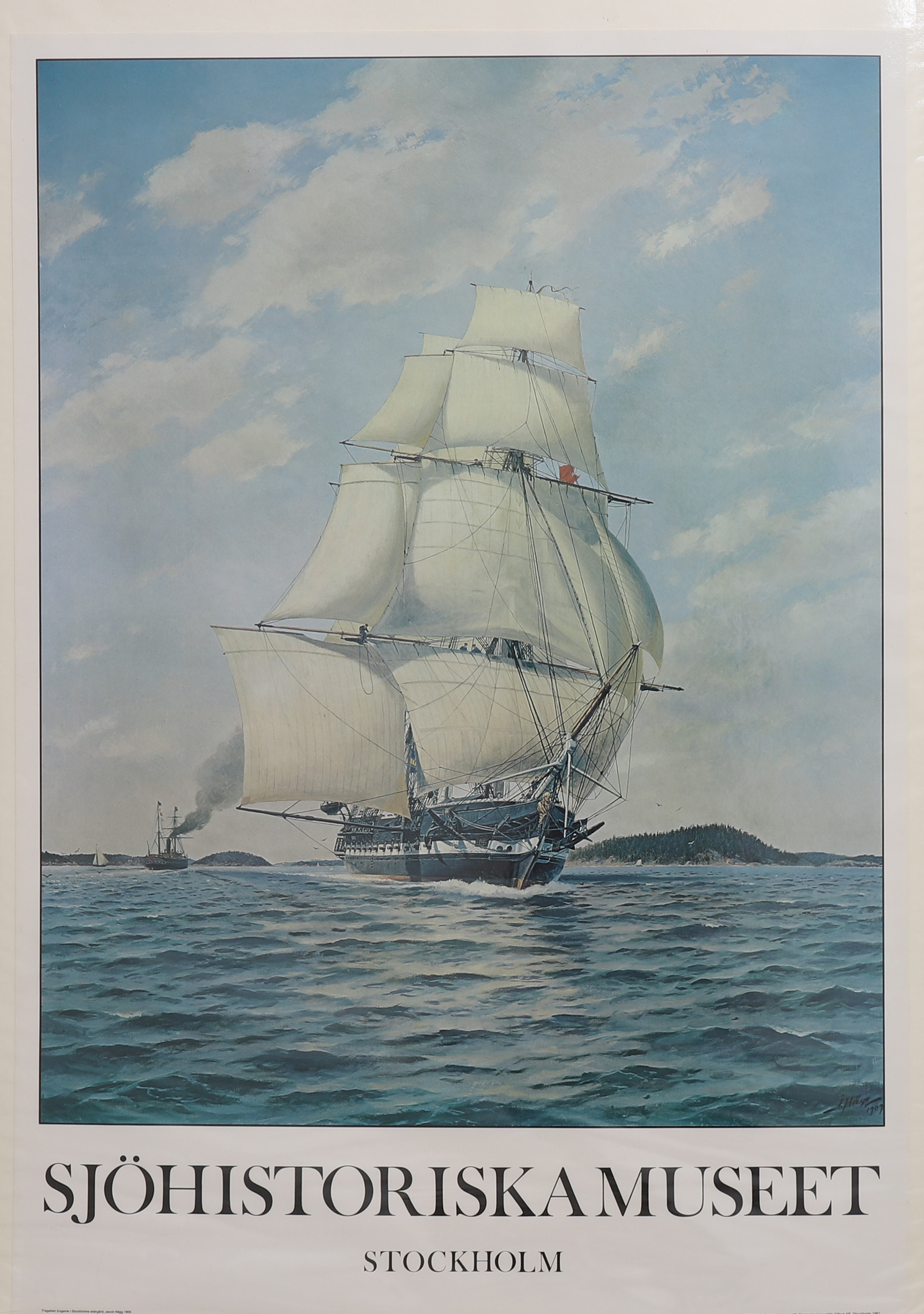 Bilder för 1673673. NAUTIKA. AFFISCH MED FREGATTEN EUGENIE I STOCKHOLMS ...