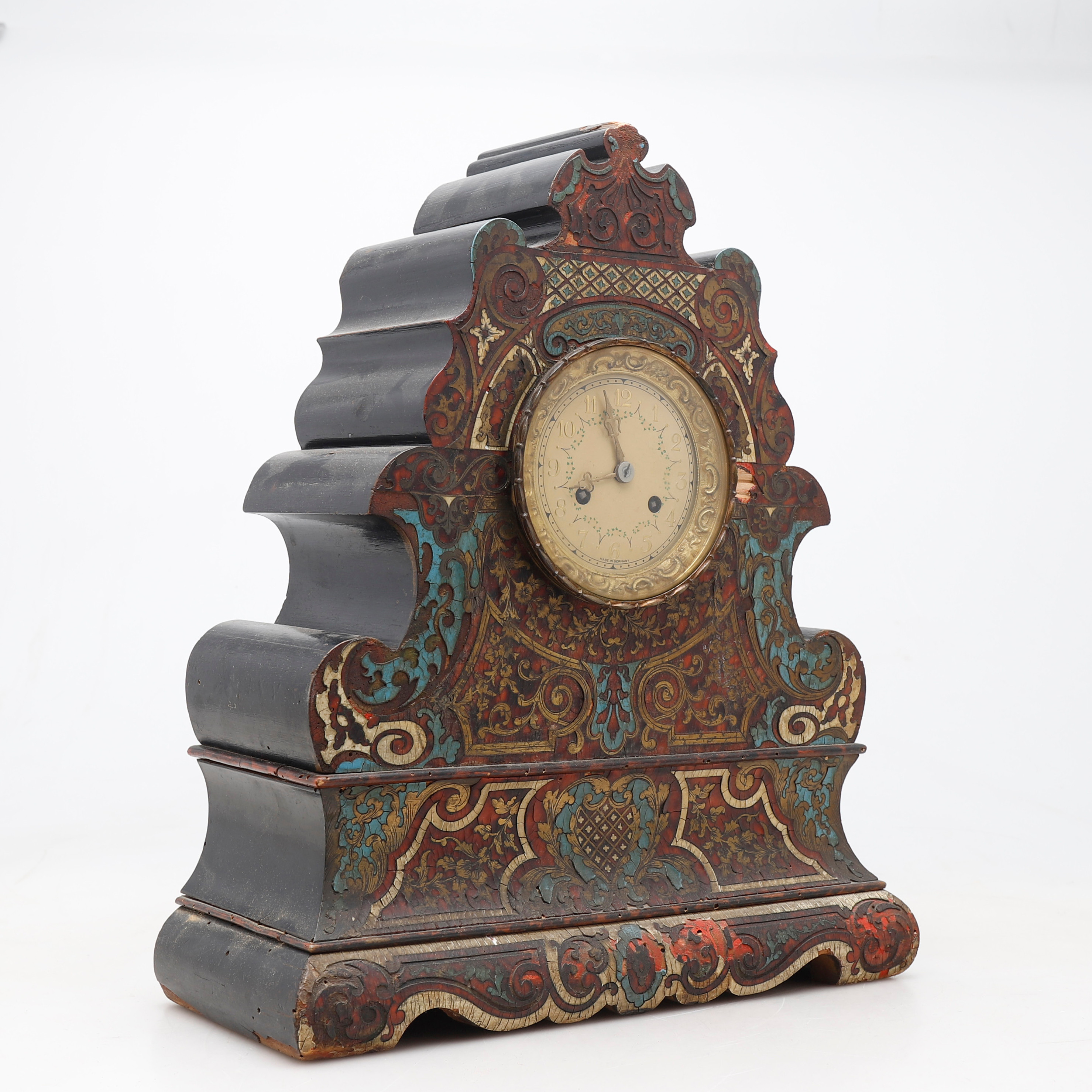 Images for 1694440. Napoleon III table clock in tortoiseshell simile ...