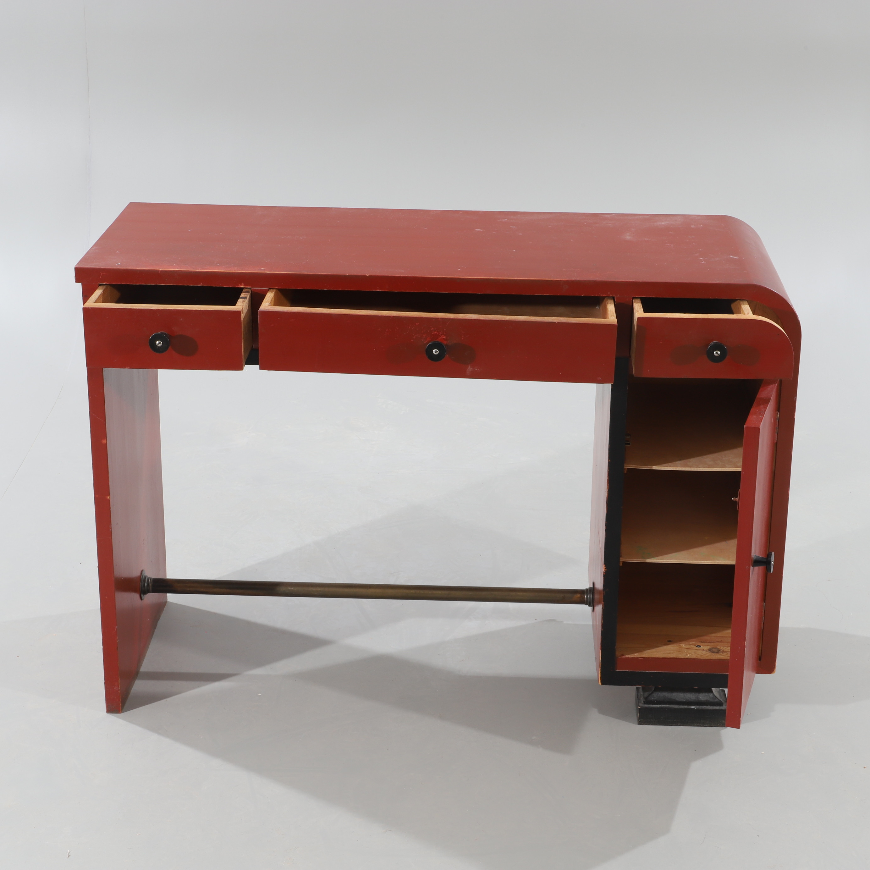 Images for 1699998. DESK, painted red with black details, Art Deco ...