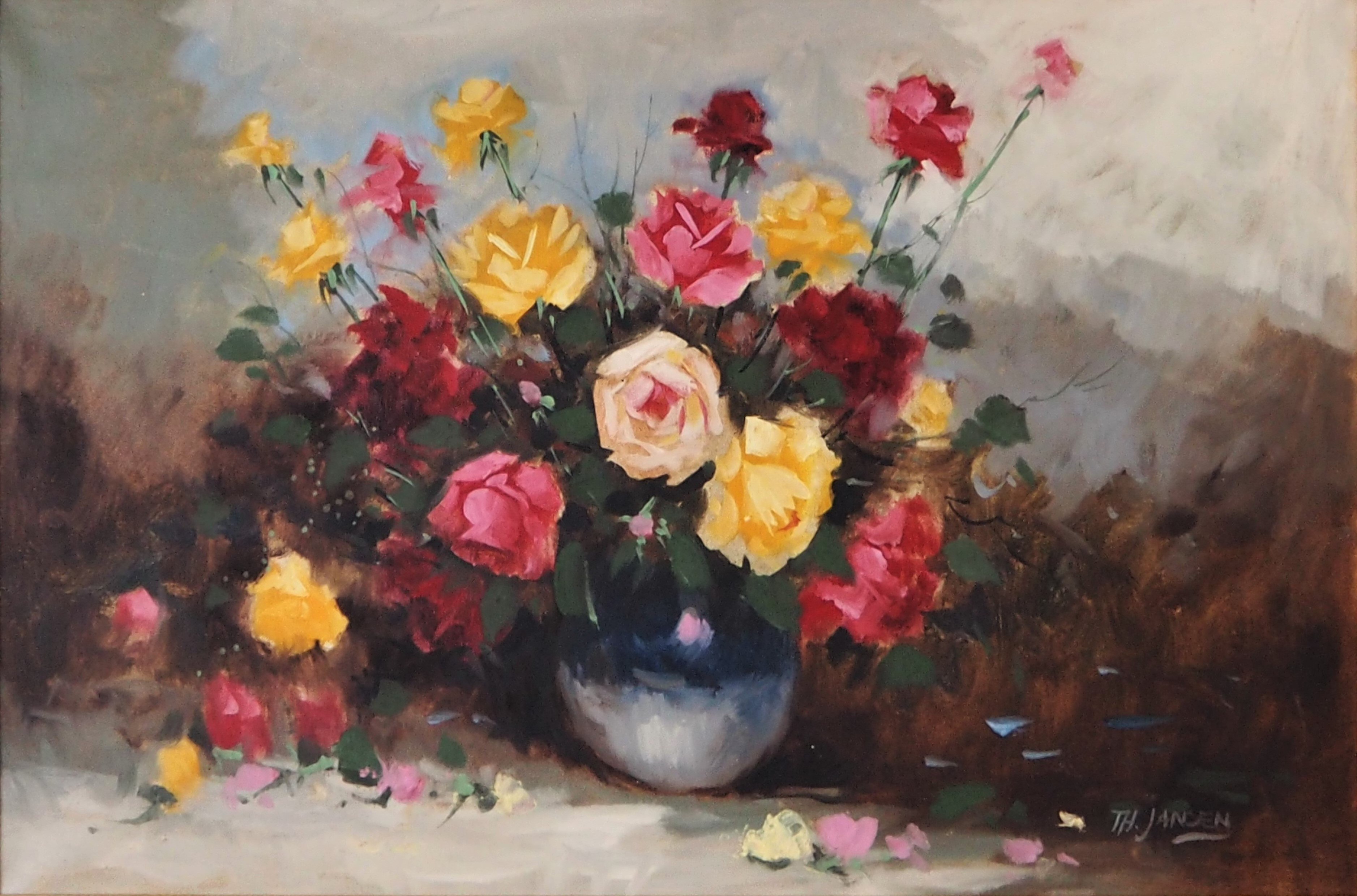 Images for 1703536. THEODOR JANSEN. oil on canvas, still life with ...