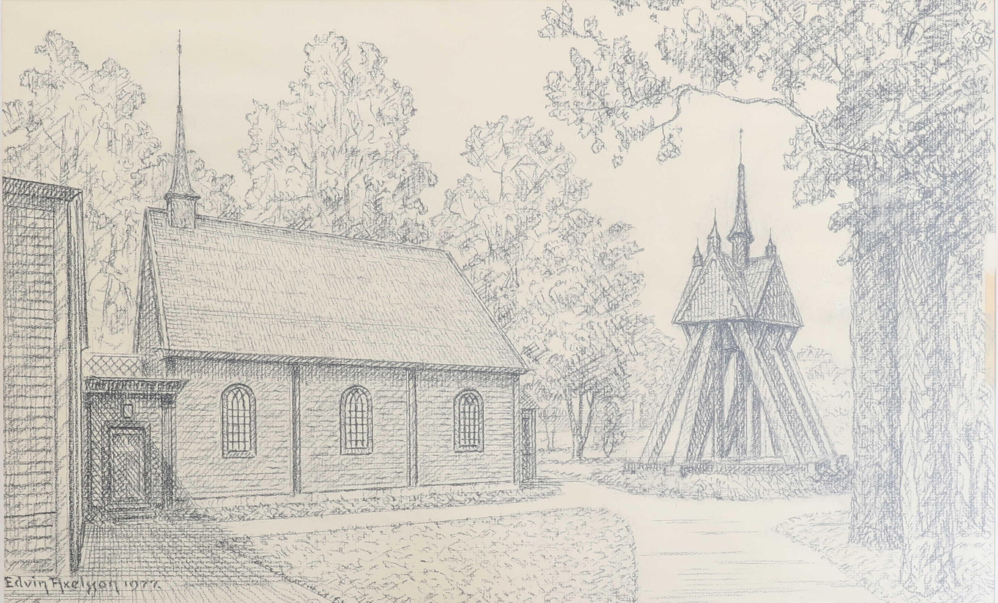 Images for 1707975. EDVIN AXELSSON. carbon drawing, signed and dated ...