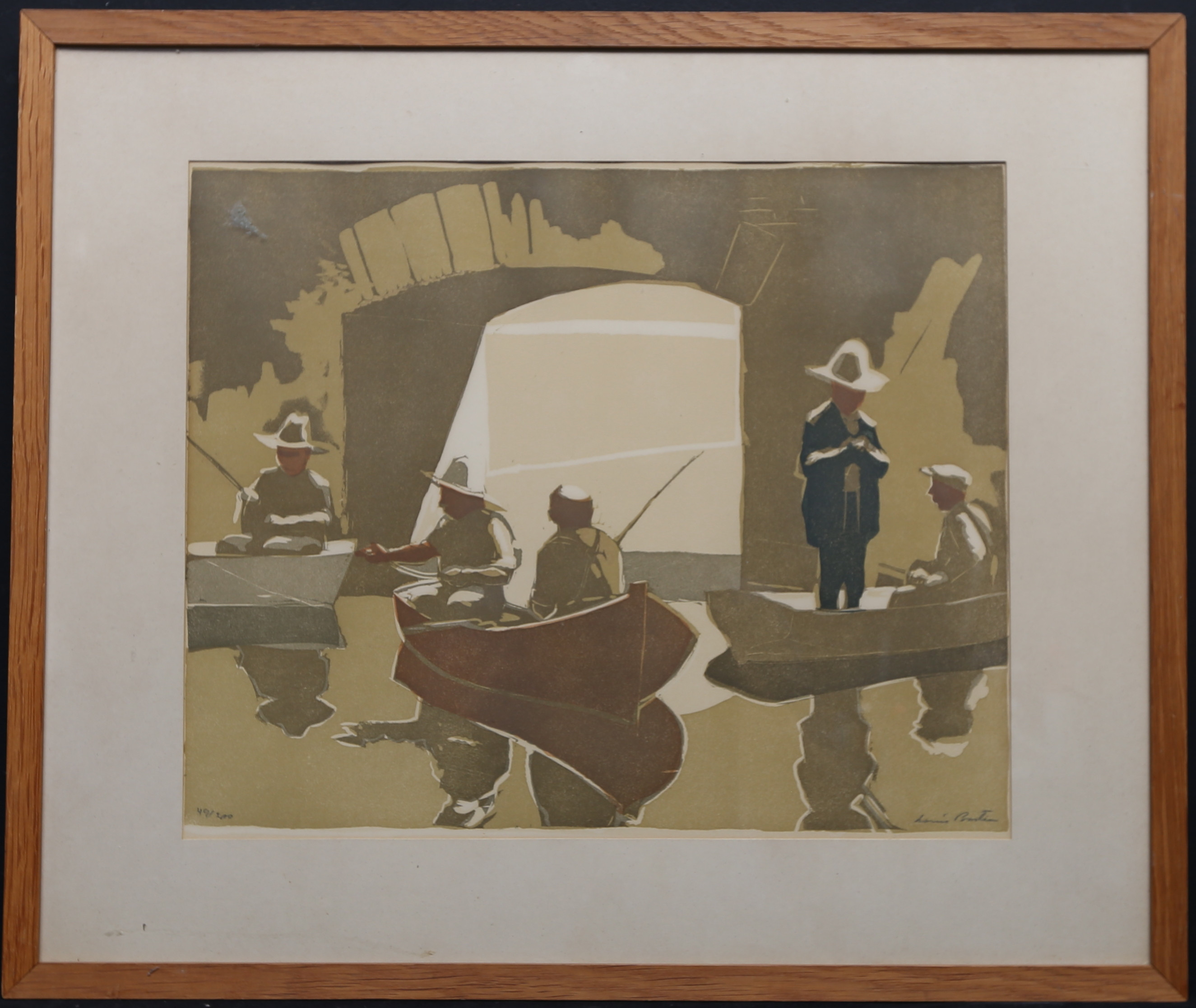 LOUIS BASTIN. Farblithographie, signiert und nummeriert 49/200. Kunst & Gemälde - Grafik - Auctionet