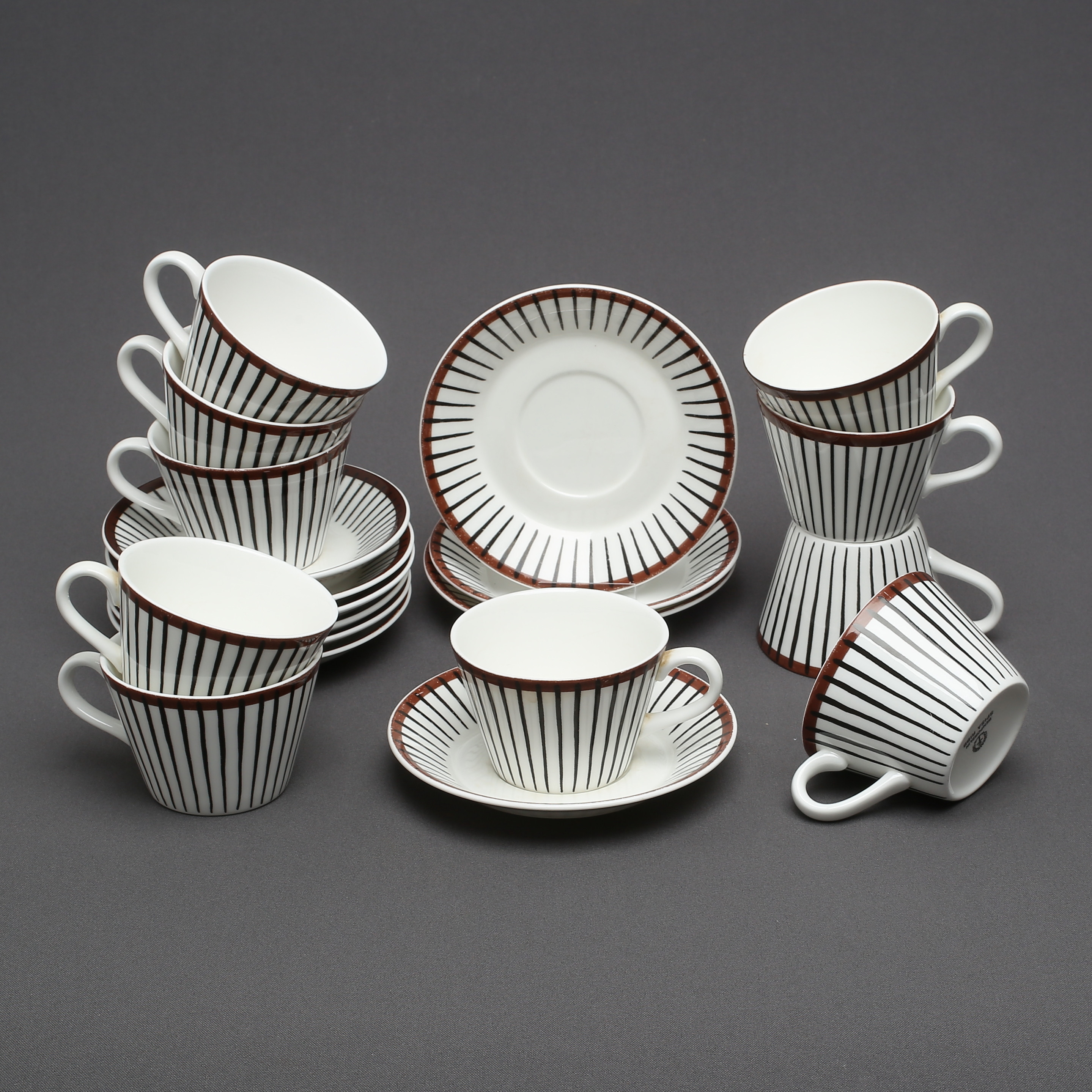 Images for 1726462. COFFEE CUPS WITH DISHES, set of 10, porcelain ...