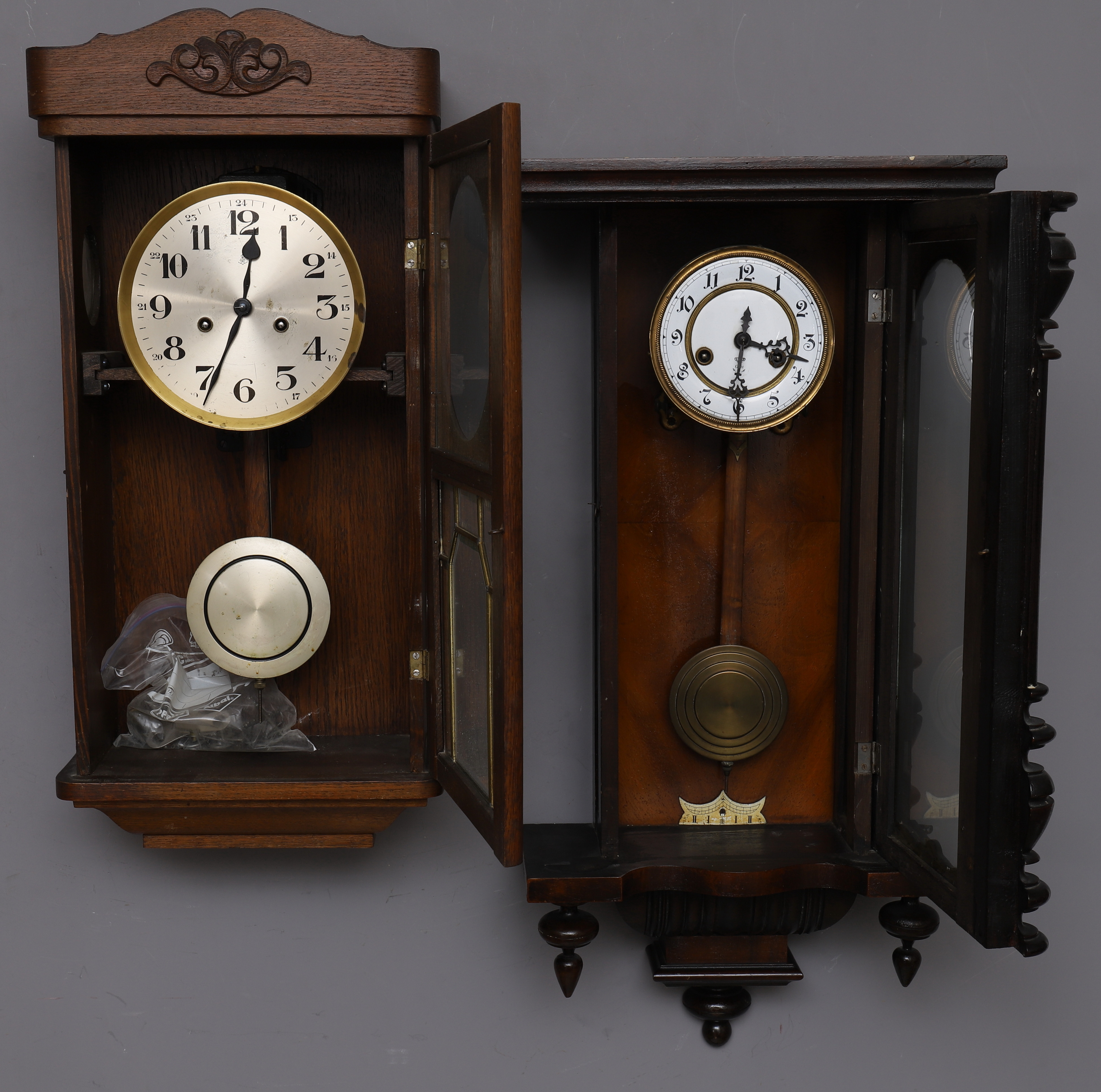 Images for 1736282. WALL CLOCK, 2 pcs, Gustav Becker, renovation object ...