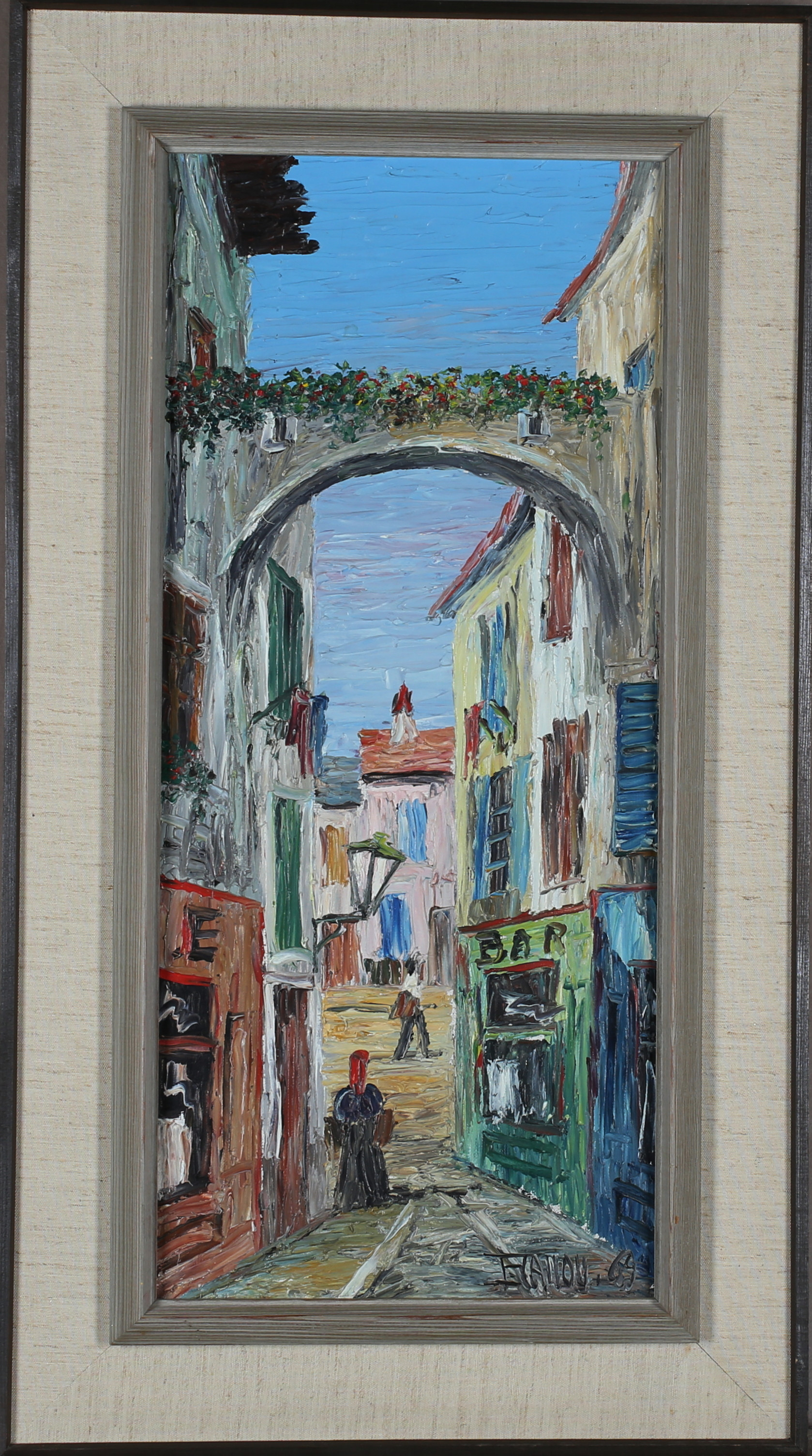 1739770. PIERRE TARROU. Eteläinen katunäkymä, öljy kankaalle ...