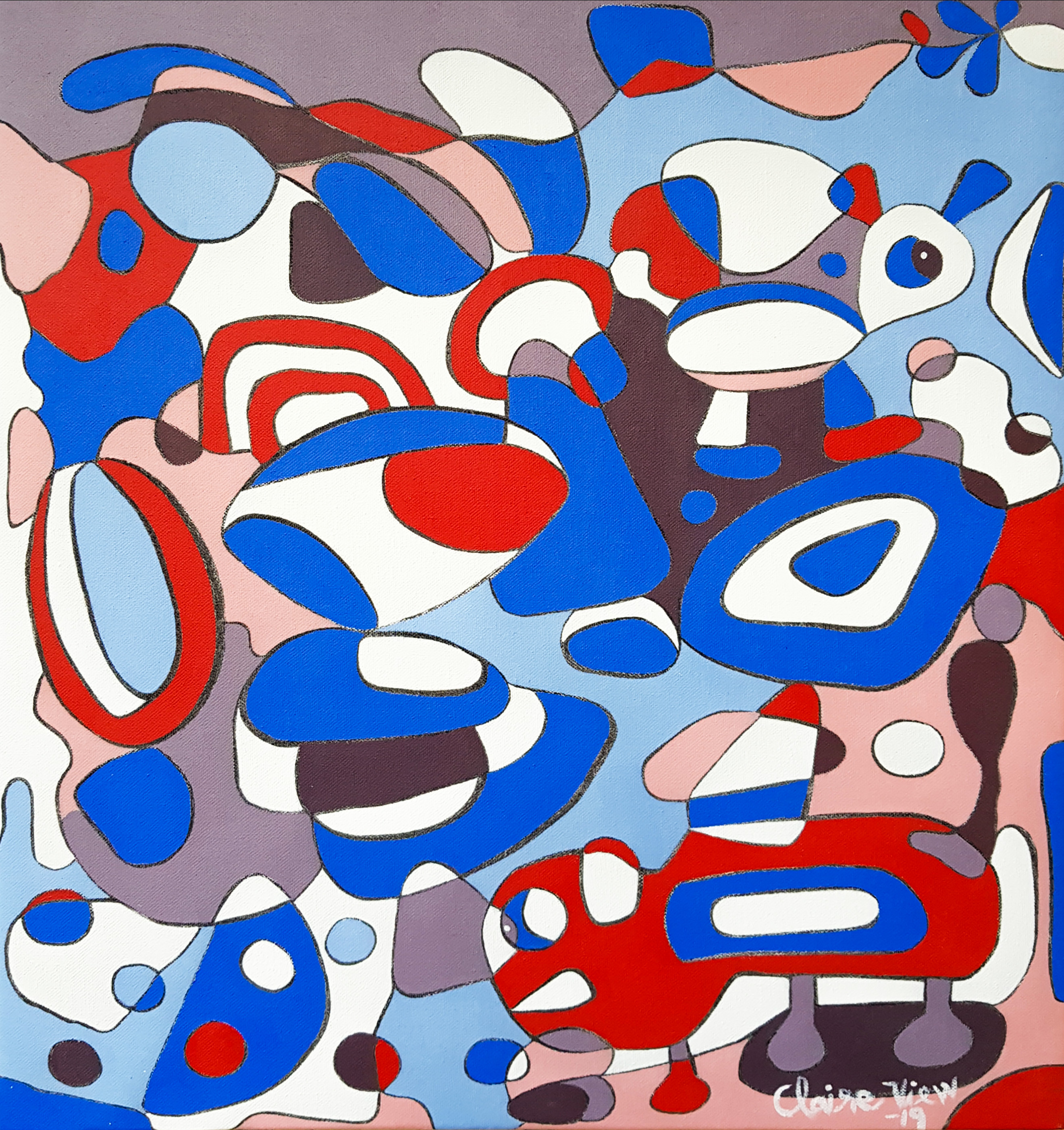 Images for 1748803. CLAIRE VIEW, "Bugs", contemporary, oil on canvas ...