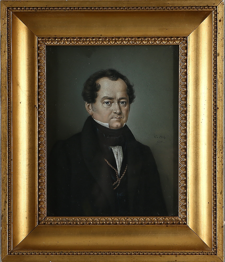 CARL LUDWIG VON PLÖTZ (DANMARK, 1803-1849). Pastell, porträtt, signerad ...