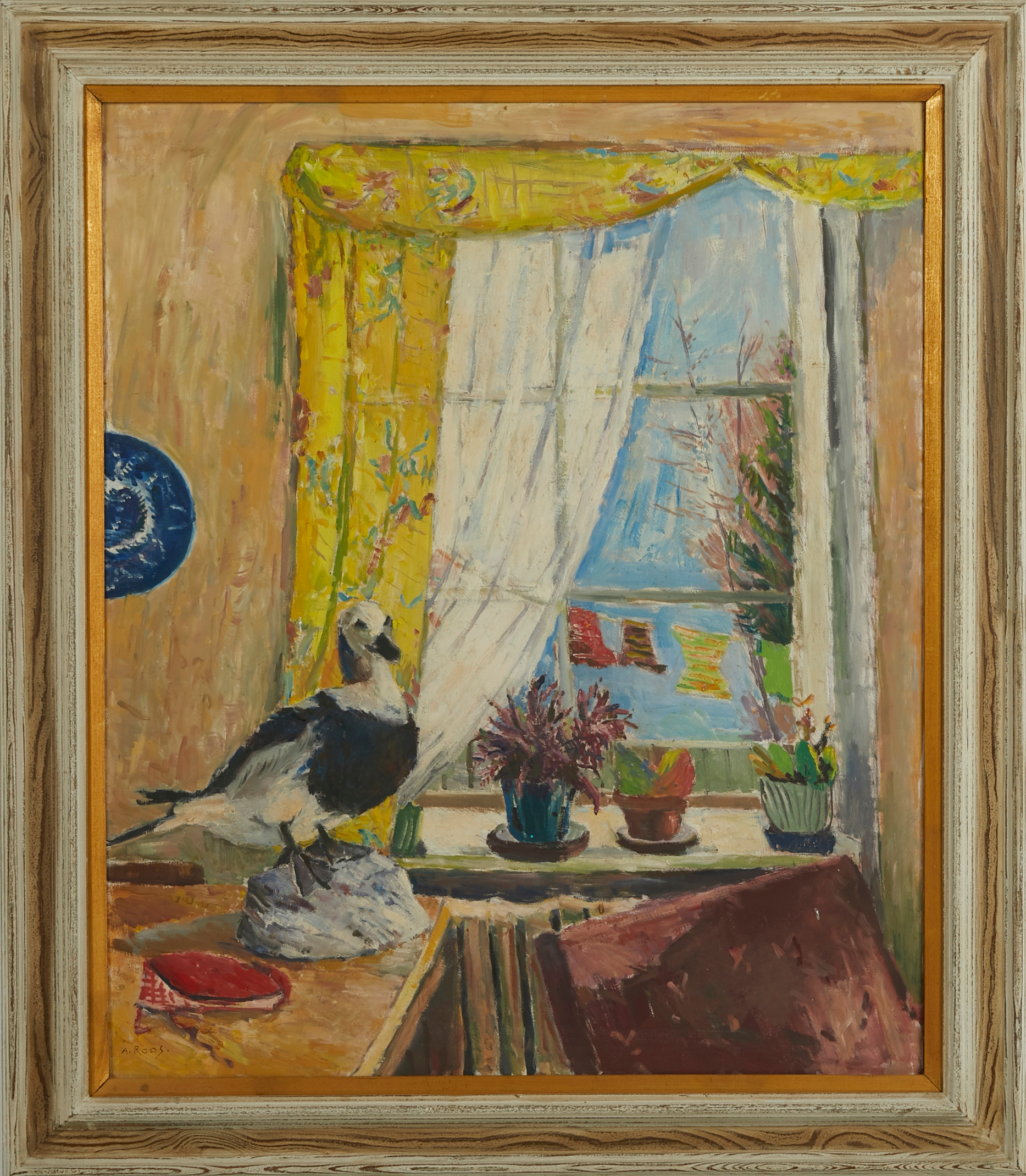 ALEXANDER ROOS. Stilleben med sjöfågel, olja på duk, signerad "A. Roos ...