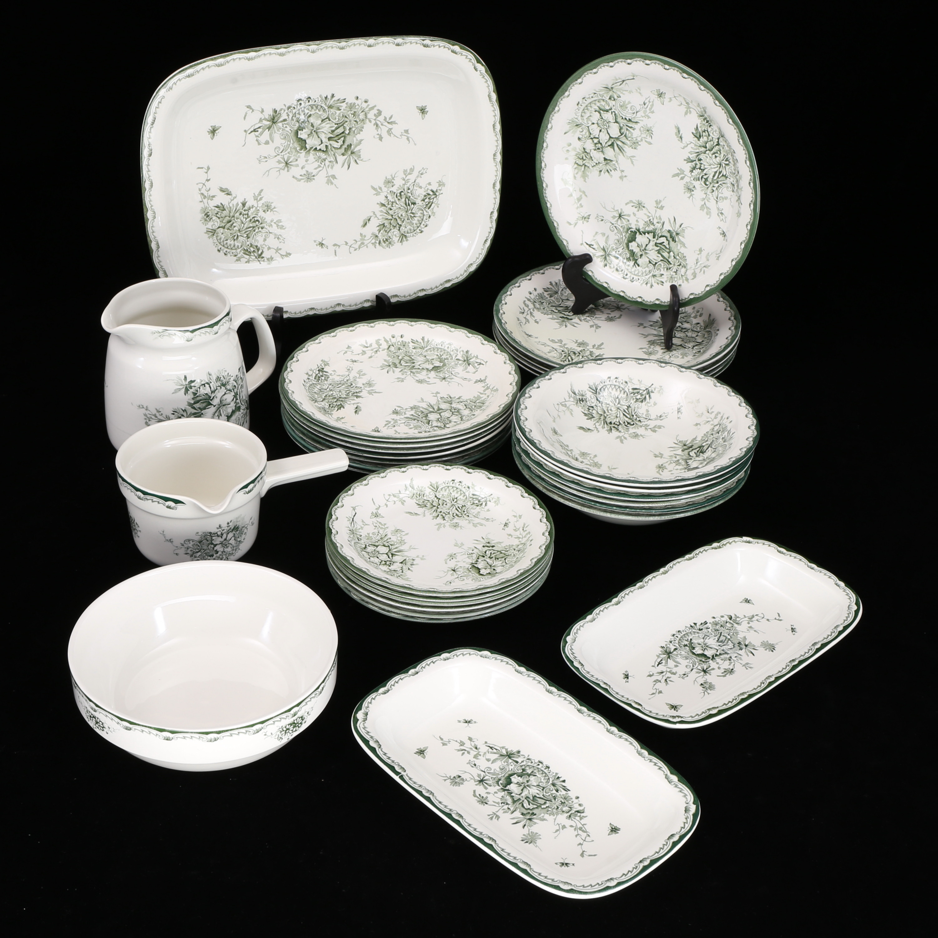 Images for 1788731. DINING SET, 29 pieces, porcelain, "Grön Anna ...