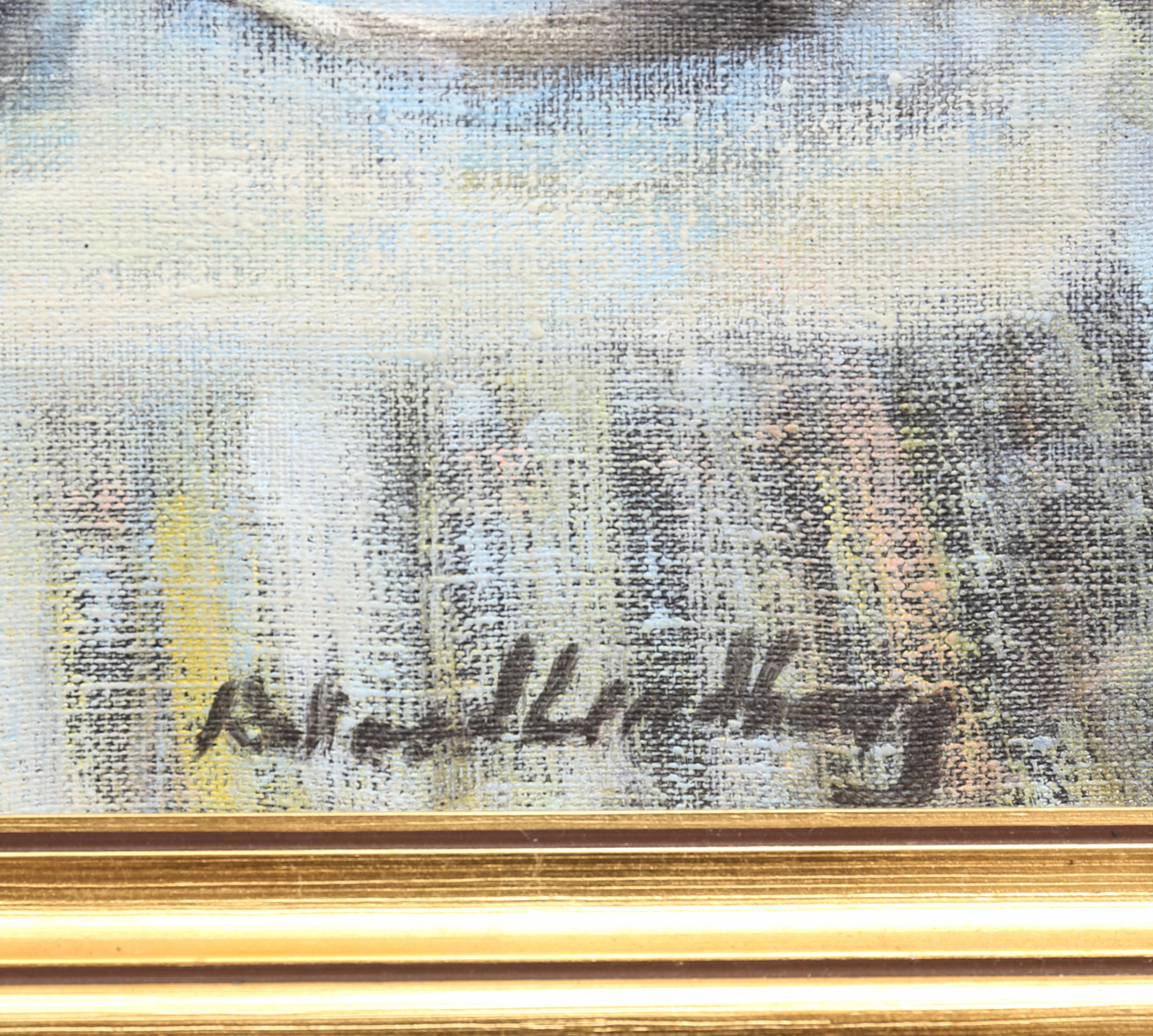 Images for 1791853. ROLAND LINDBERG. Interior with dining table. Oil on ...