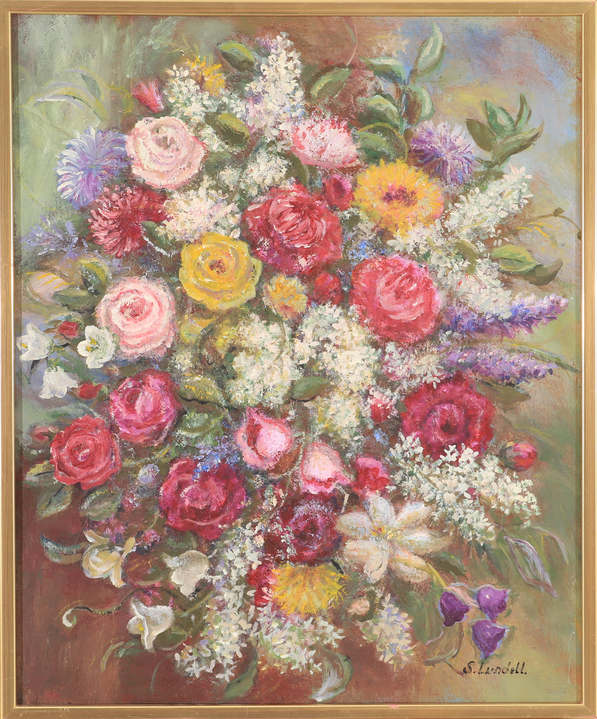 Images for 1792923. SIMON LUNDELL. Flower still life, oil on Board ...