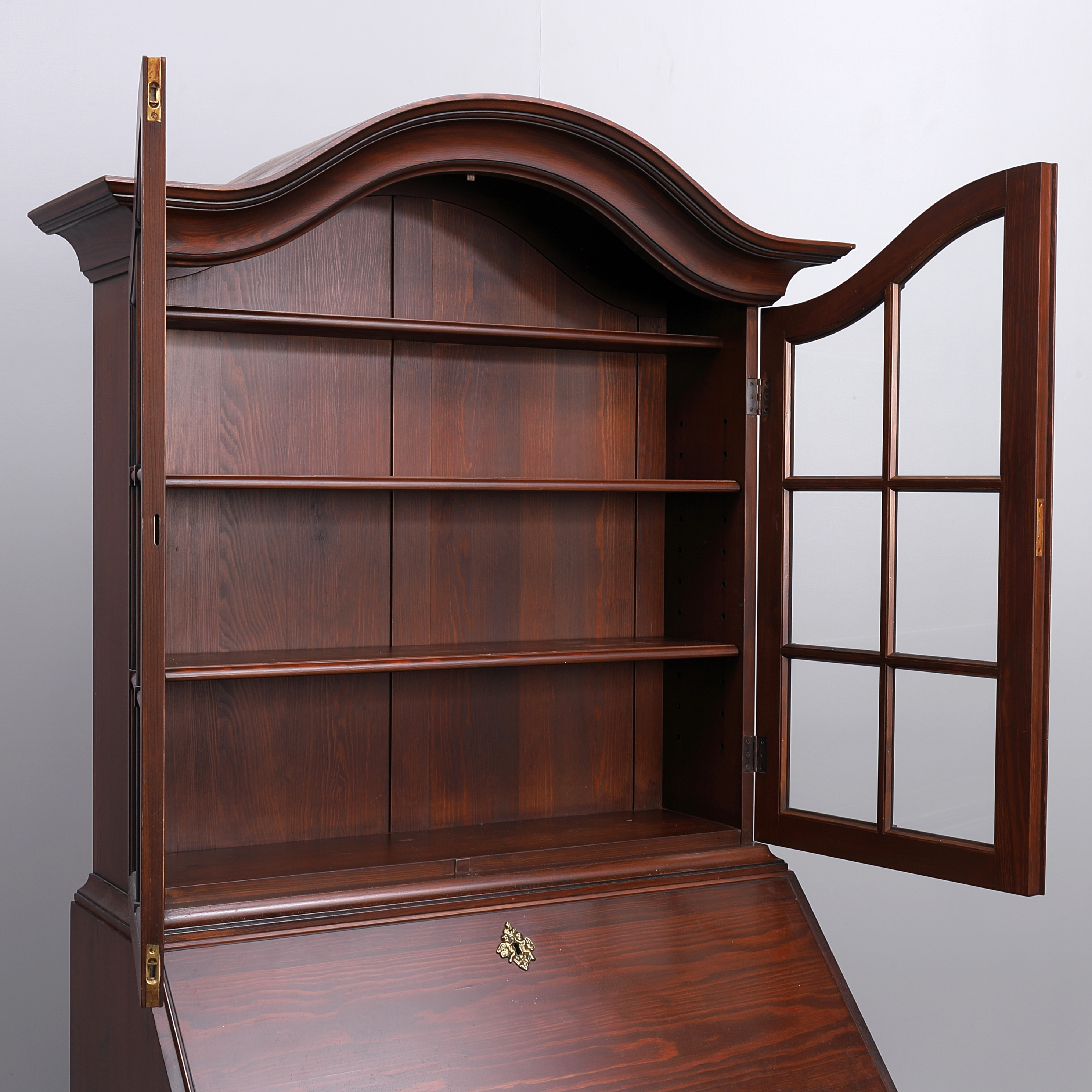 1798170. KIRJAKAAPPI, kirjoitusläppä, Åmells, ruskeaksi petsattu mänty ...