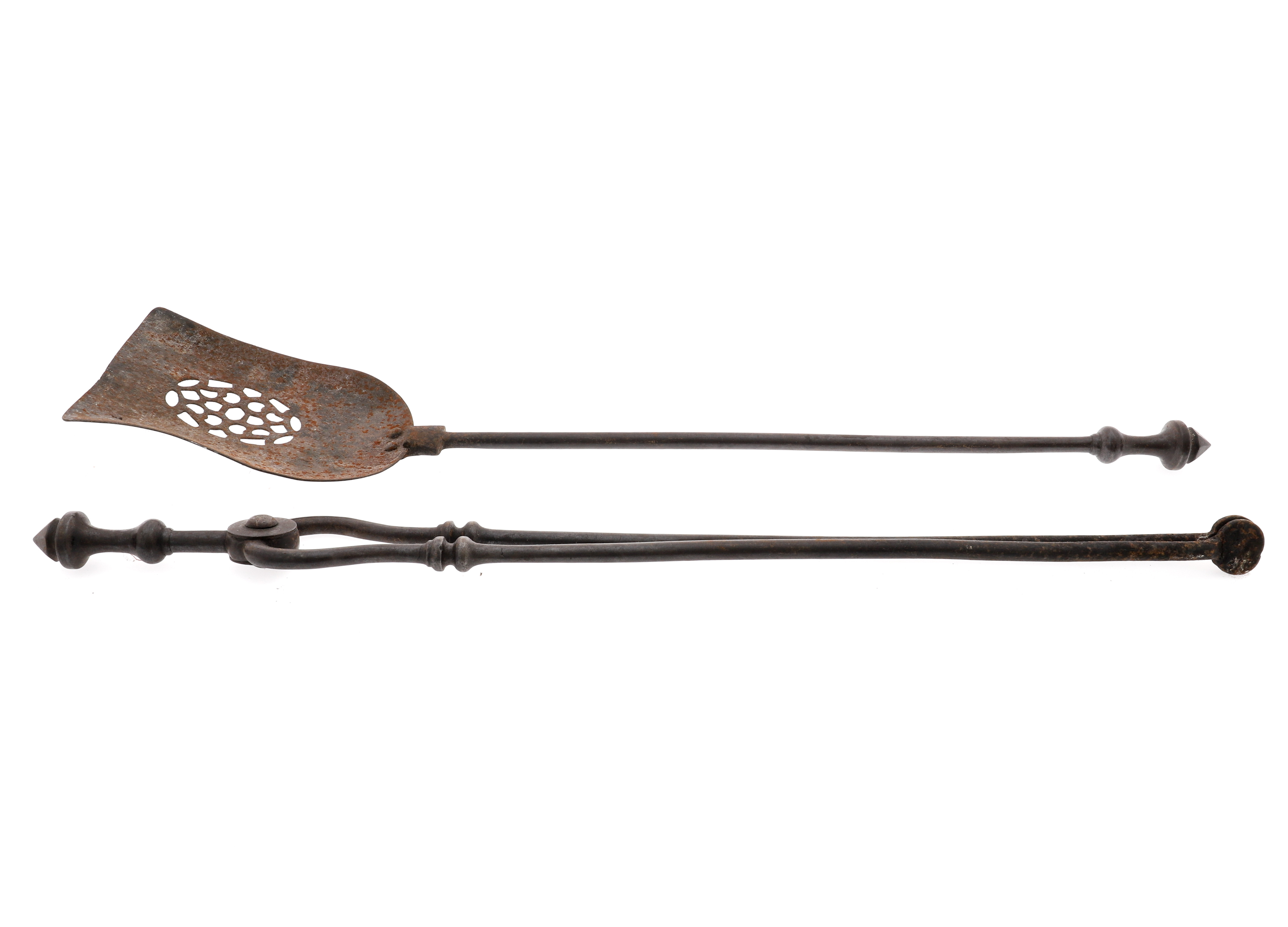 Images for 1803017. A VICTORIAN STEEL FIRE SHOVEL AND POKER. - Auctionet