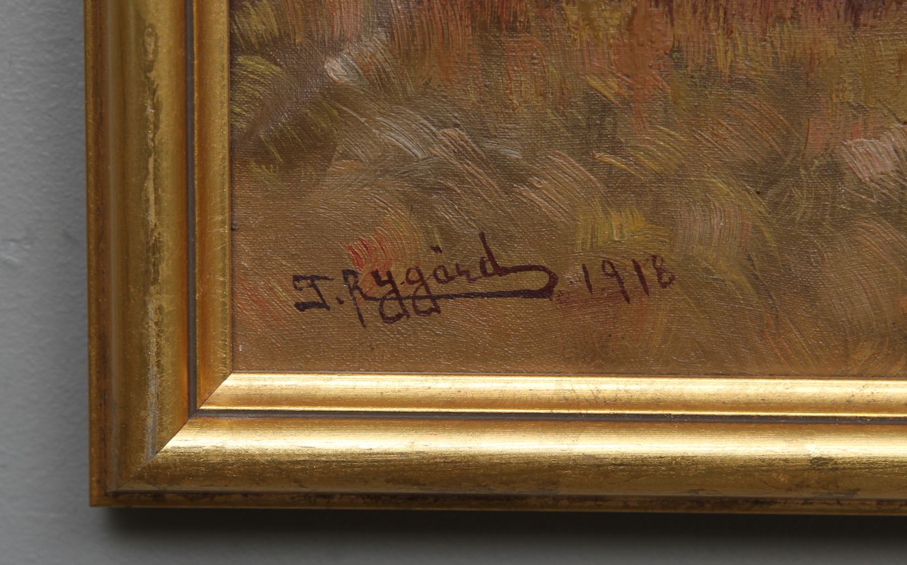 Images for 180372. THORVALD RYGAARD. Forest landscape with birches. Oil ...