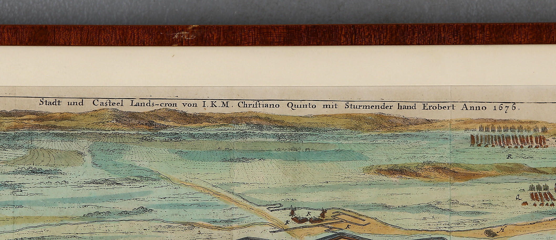 Images for 1806398. MAP, over Landskrona, hand-colored etching, 1676 ...