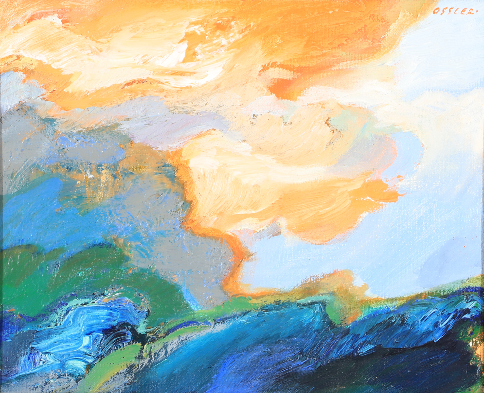 BENGT OSSLER. Komposition, olja på duk, signerad Ossler. | Barnebys