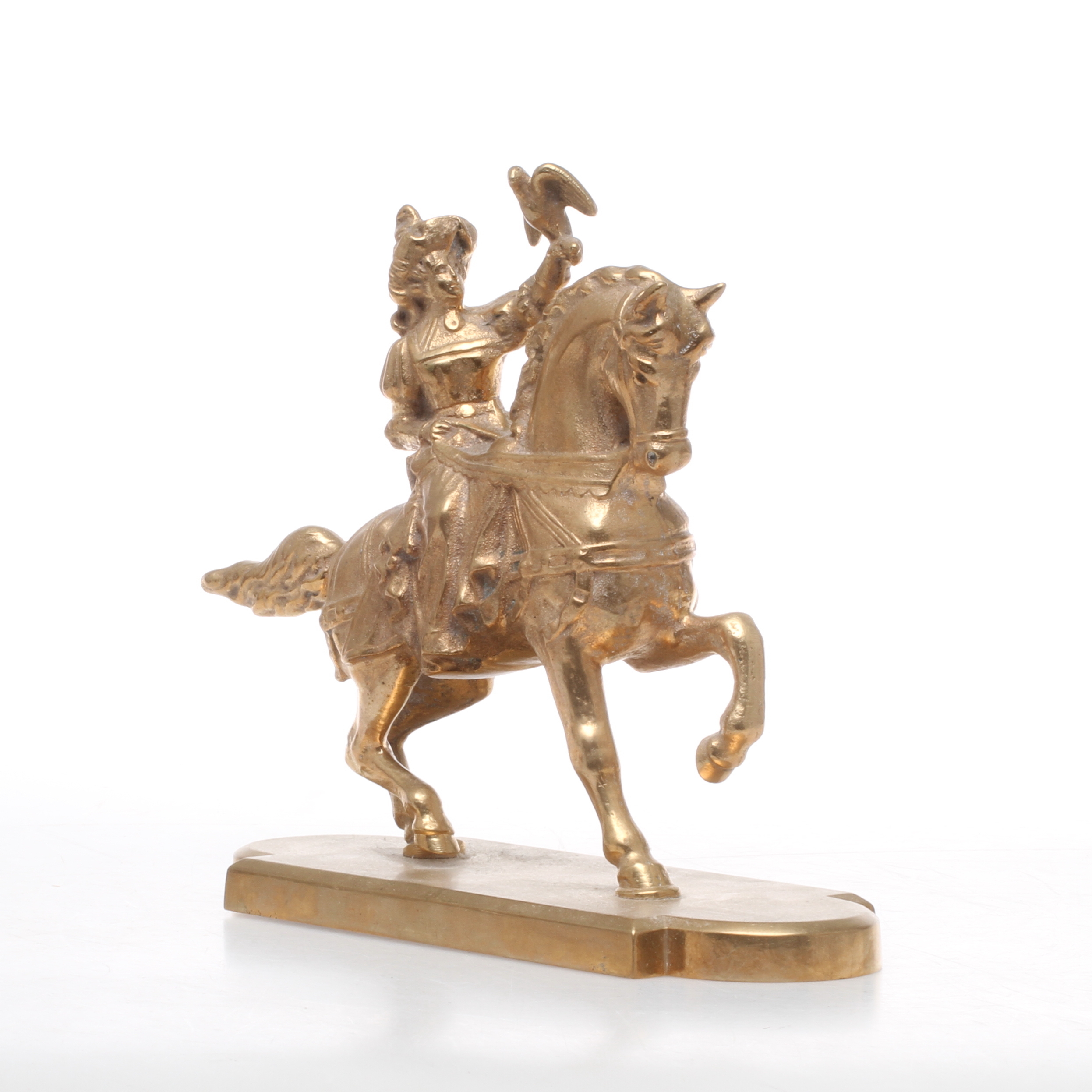 Images for 181651. STATUET, brass, Rider with bird. - Auctionet