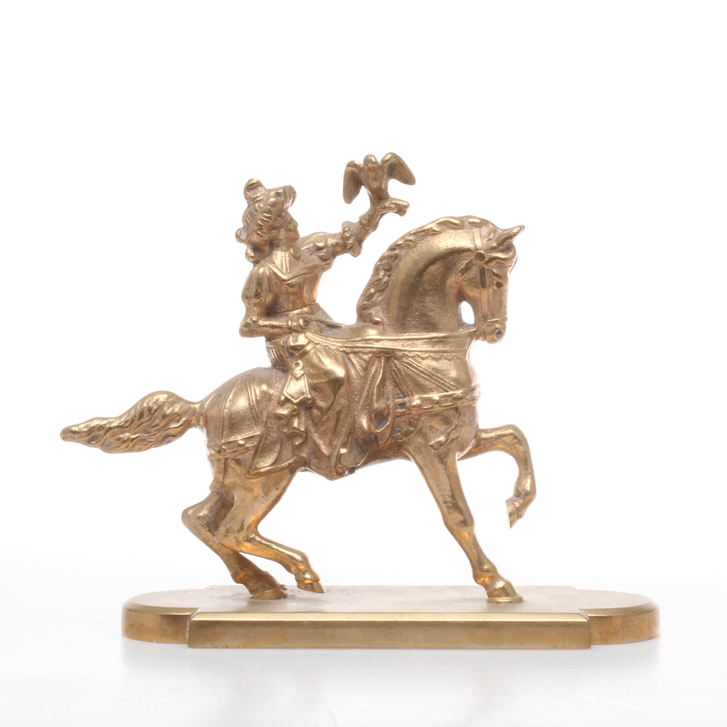 Images for 181651. STATUET, brass, Rider with bird. - Auctionet