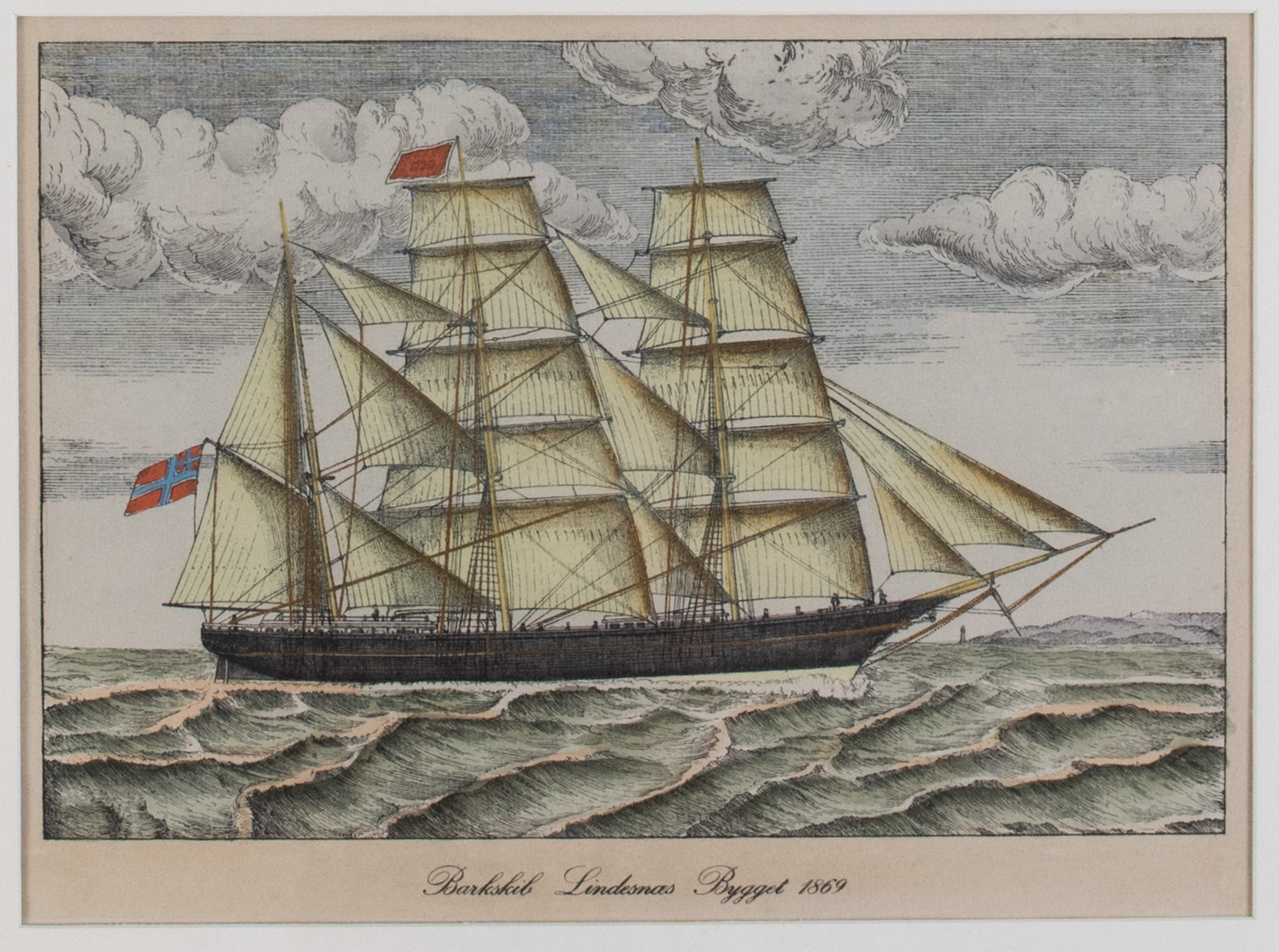 Bilder för 1821559. Ett par segelfartyg porträtt, 1900-tal. - Auctionet