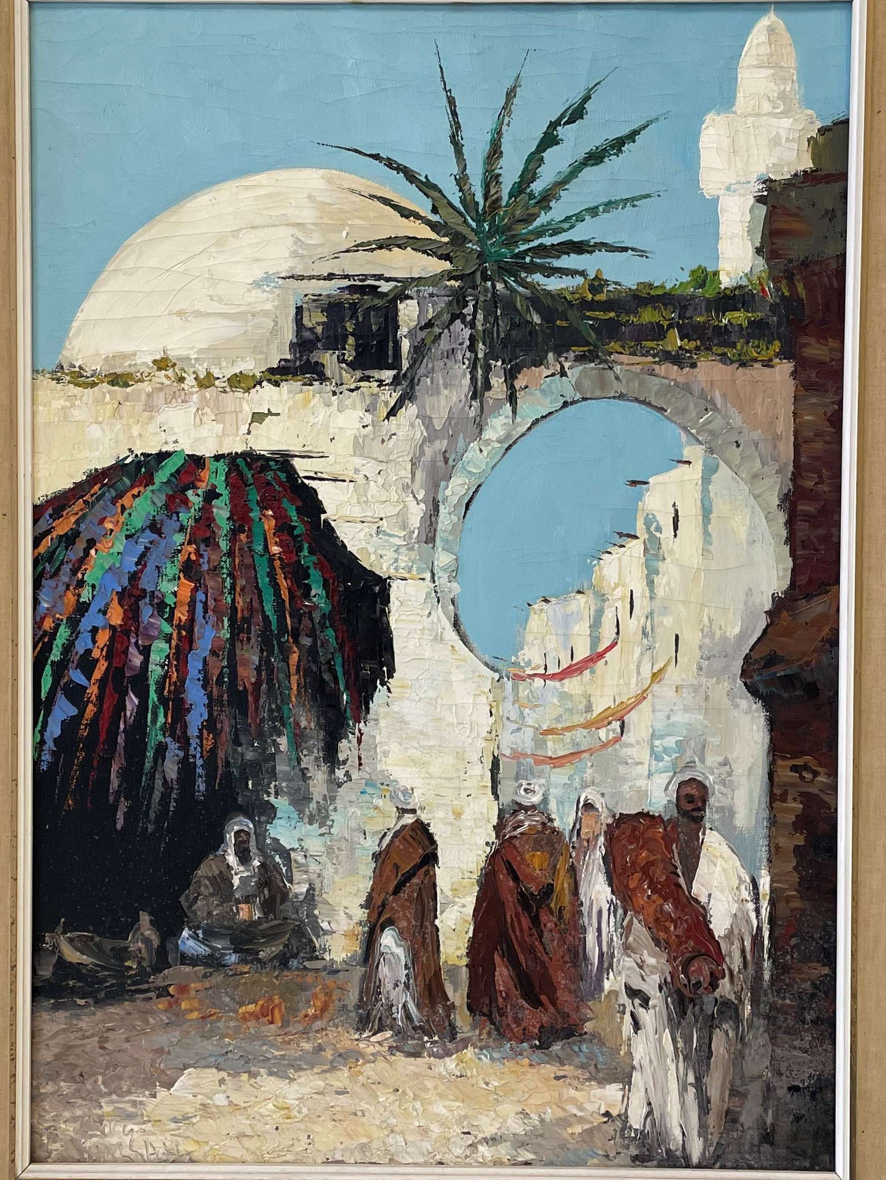 Images for 1824581. OIL ON CANVAS, signed HASSAN. - Auctionet