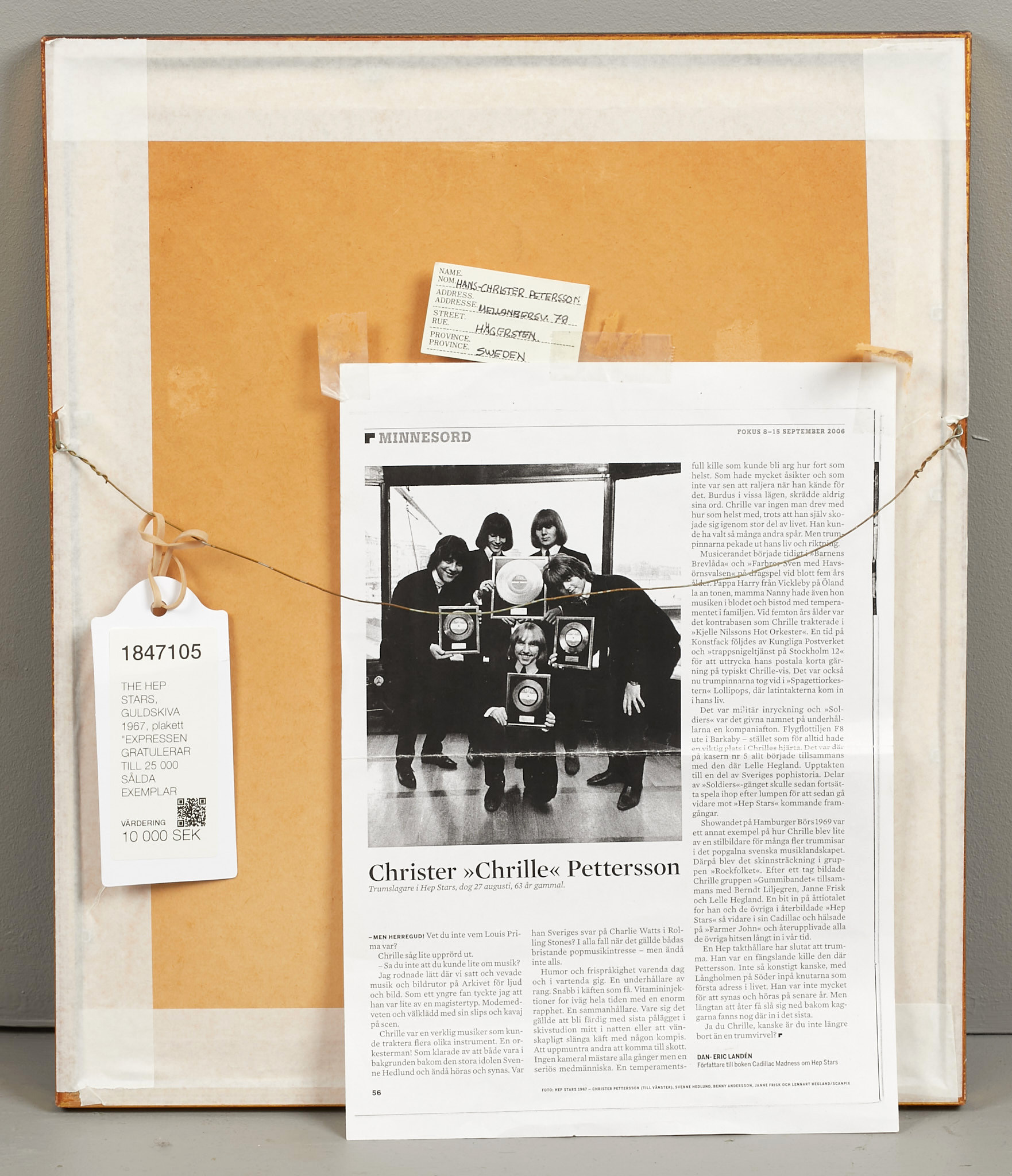 Images for 1847105. THE HEP STARS, GOLD DISC 1967, plaque "EXPRESSEN ...