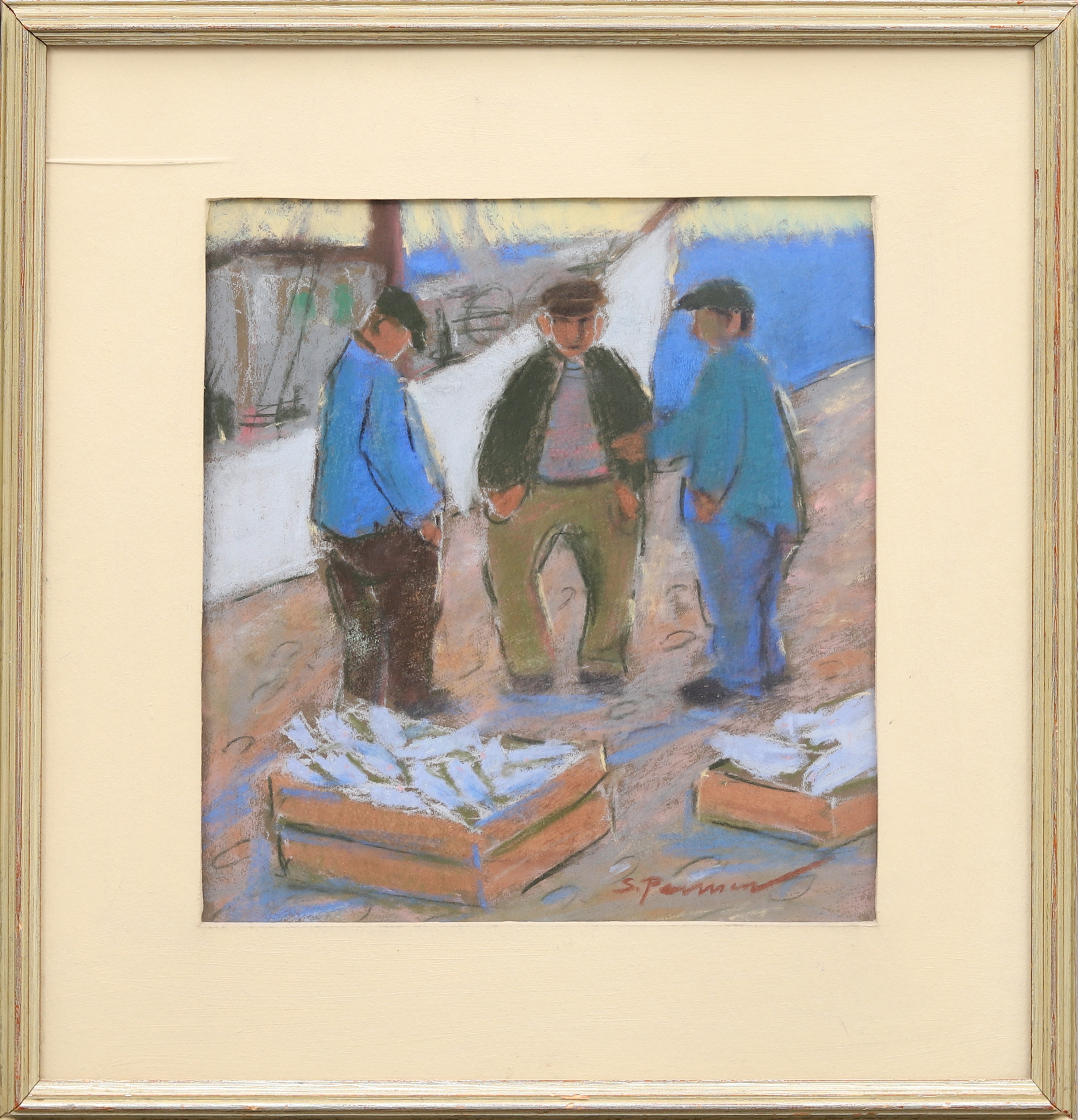 Images for 1847169. SVEN PERSSON. Fishing men, pastel, signed S Persson ...