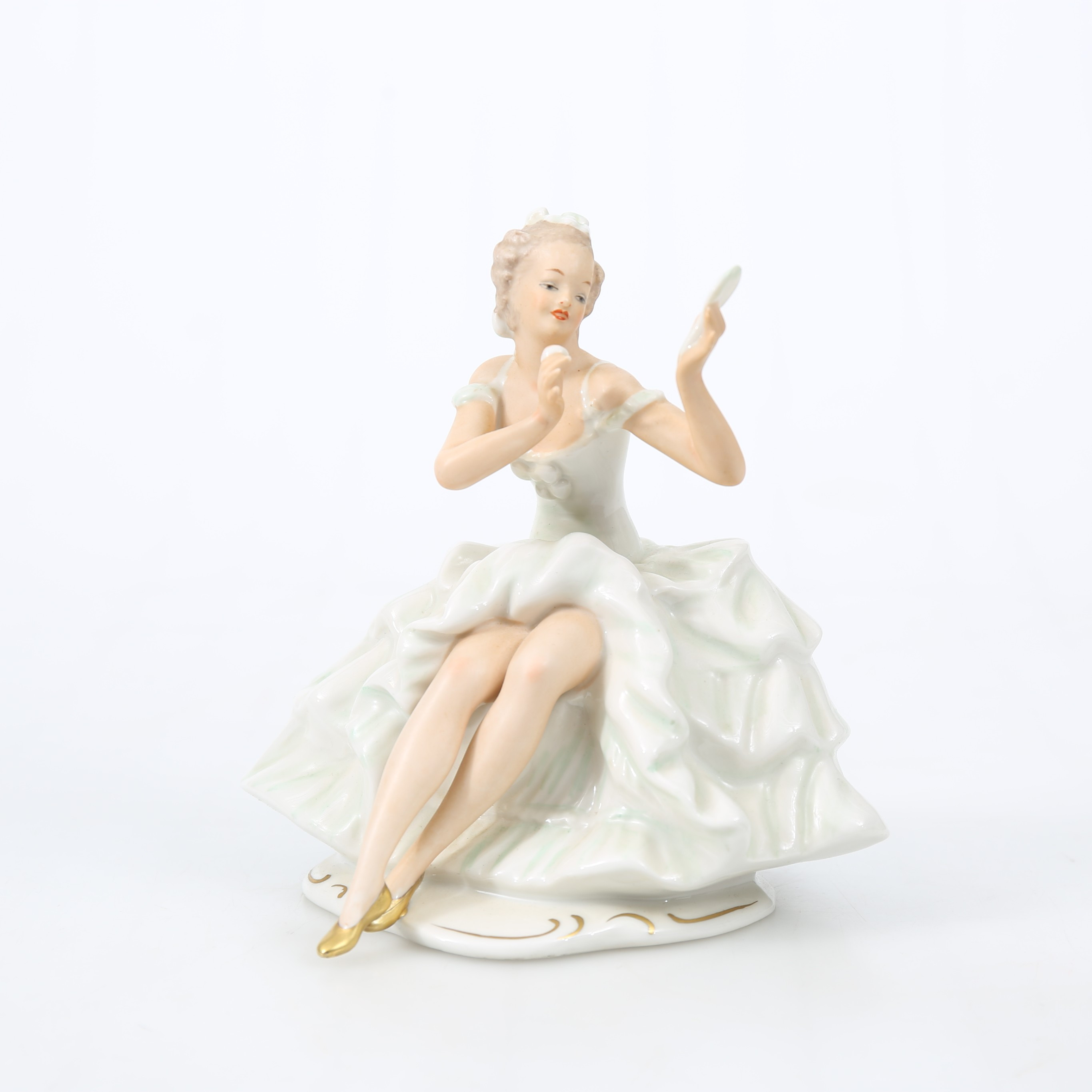 Images for 1847181. FIGURE, porcelain, Seated dancer, Wallendorf ...