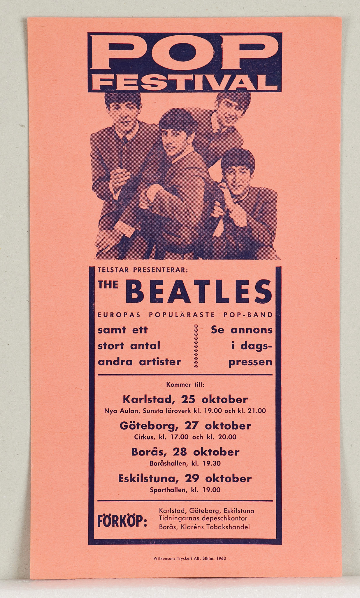 Images for 1847322. THE BEATLES, flyer, 1963, first tour, POPFESTIVAL ...