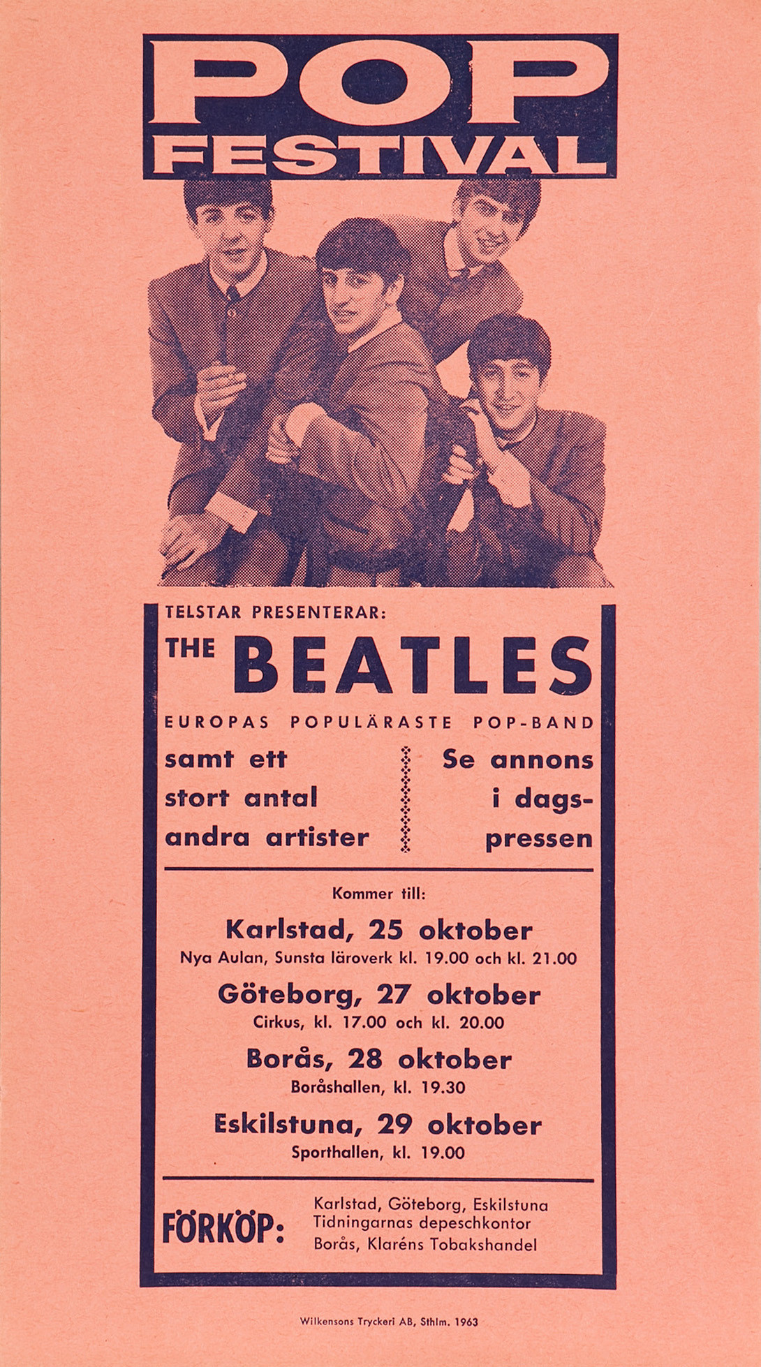 Images for 1847322. THE BEATLES, flyer, 1963, first tour, POPFESTIVAL ...