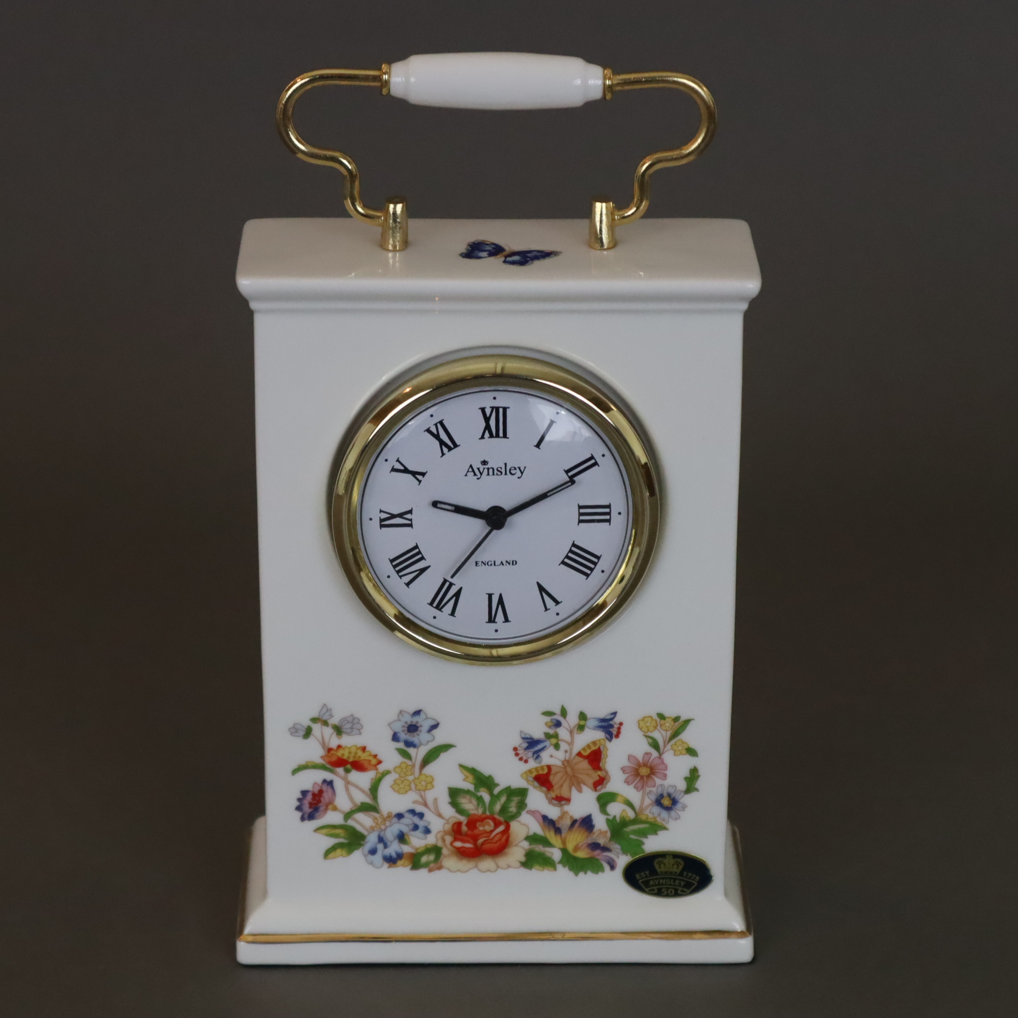 Images for 1873909. - AYNSLEY PORCELAIN "CLASSIC CARRIAGE" TABLE CLOCK ...