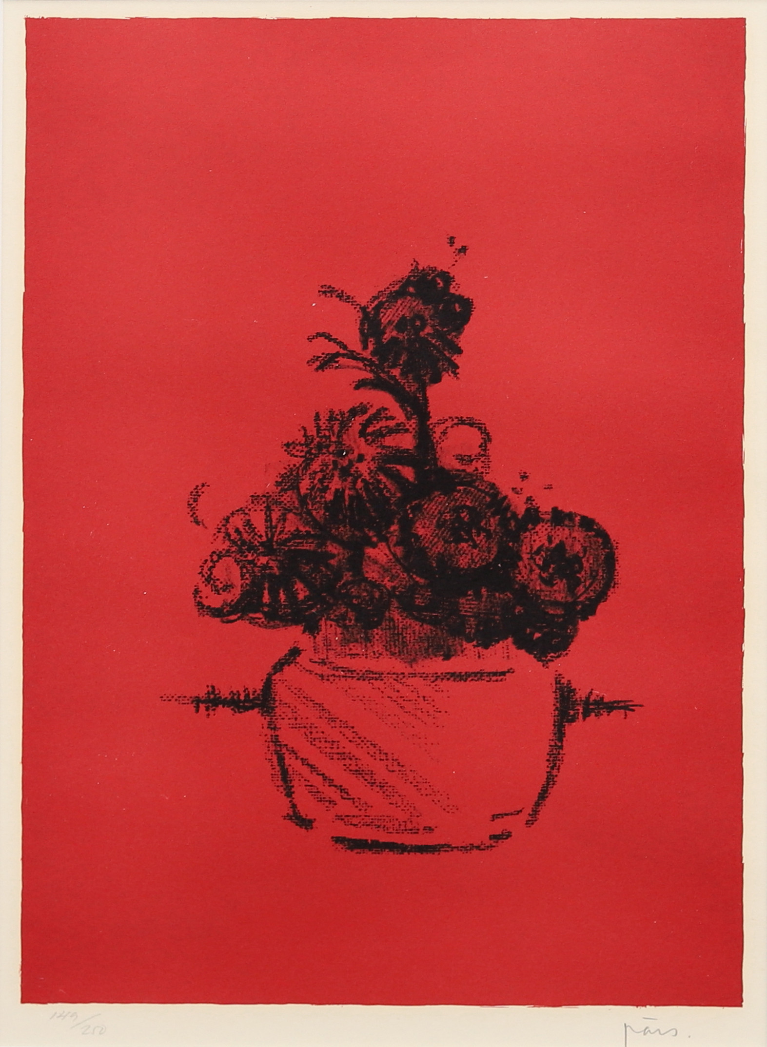 Images for 1883030. PÄR SANDBERG. Pot with flowers, lithograph no. 149/ ...