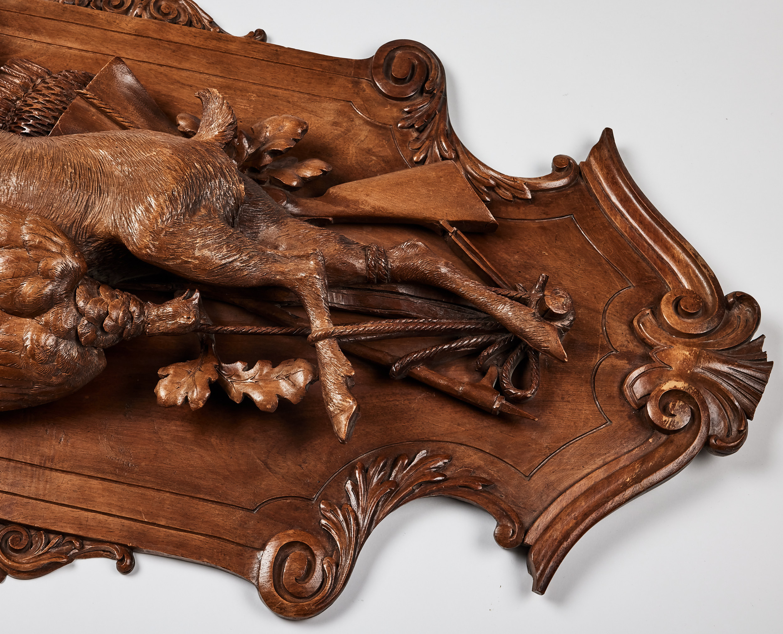 Images for 1899367. HUNTING TROPHY, for wall, late 19th century, carved ...