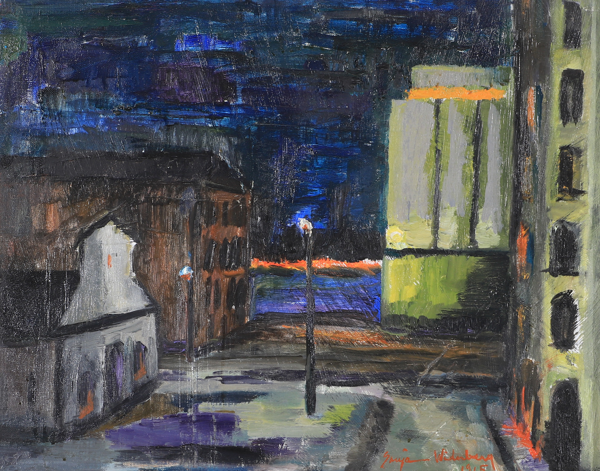 Images for 1901550. SONJA WIDERBERG. Cityscape, oil on canvas, signed ...