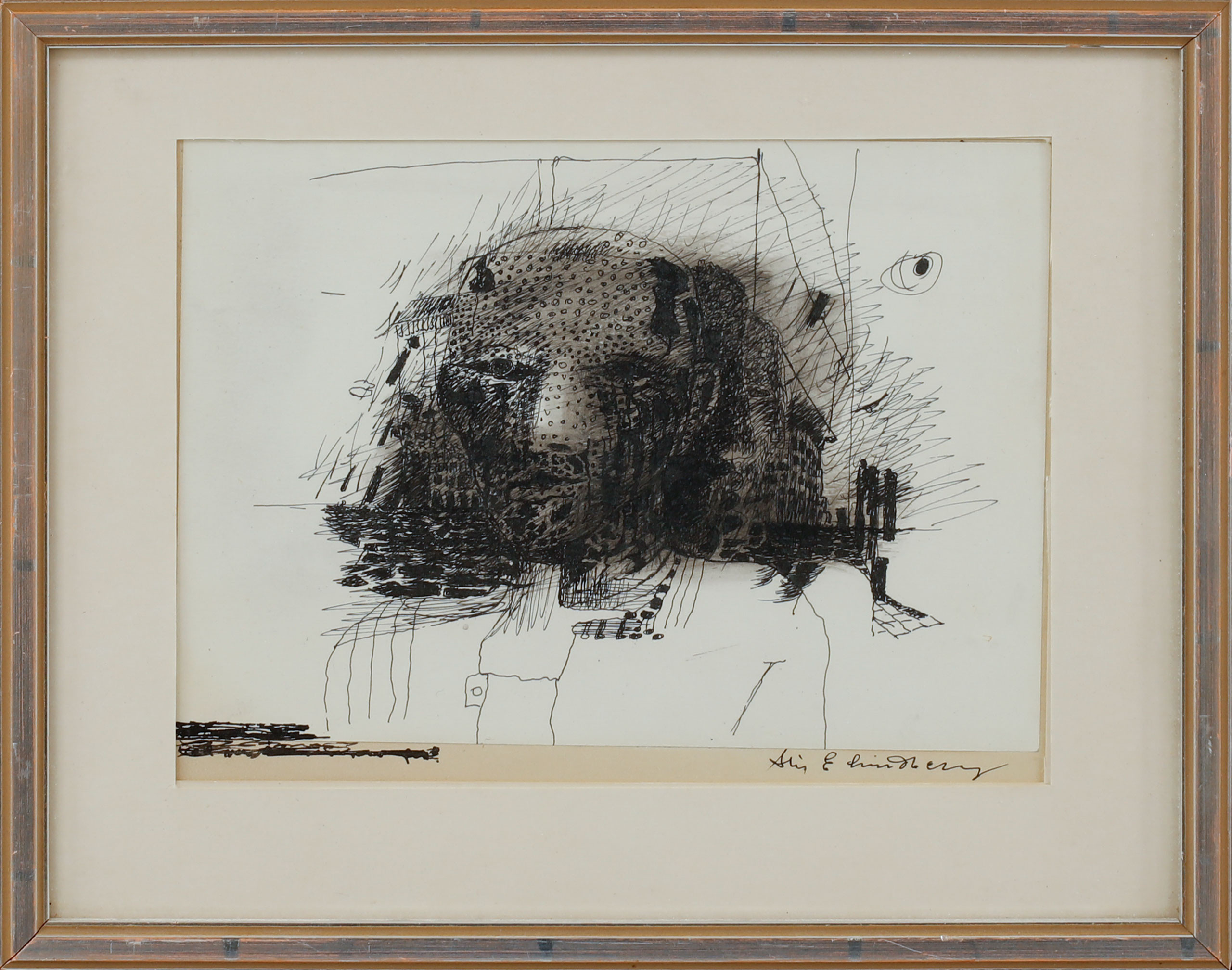 Images for 1910607. STIG EVERT LINDBERG. Drawings, 2 pcs, felt tip ...