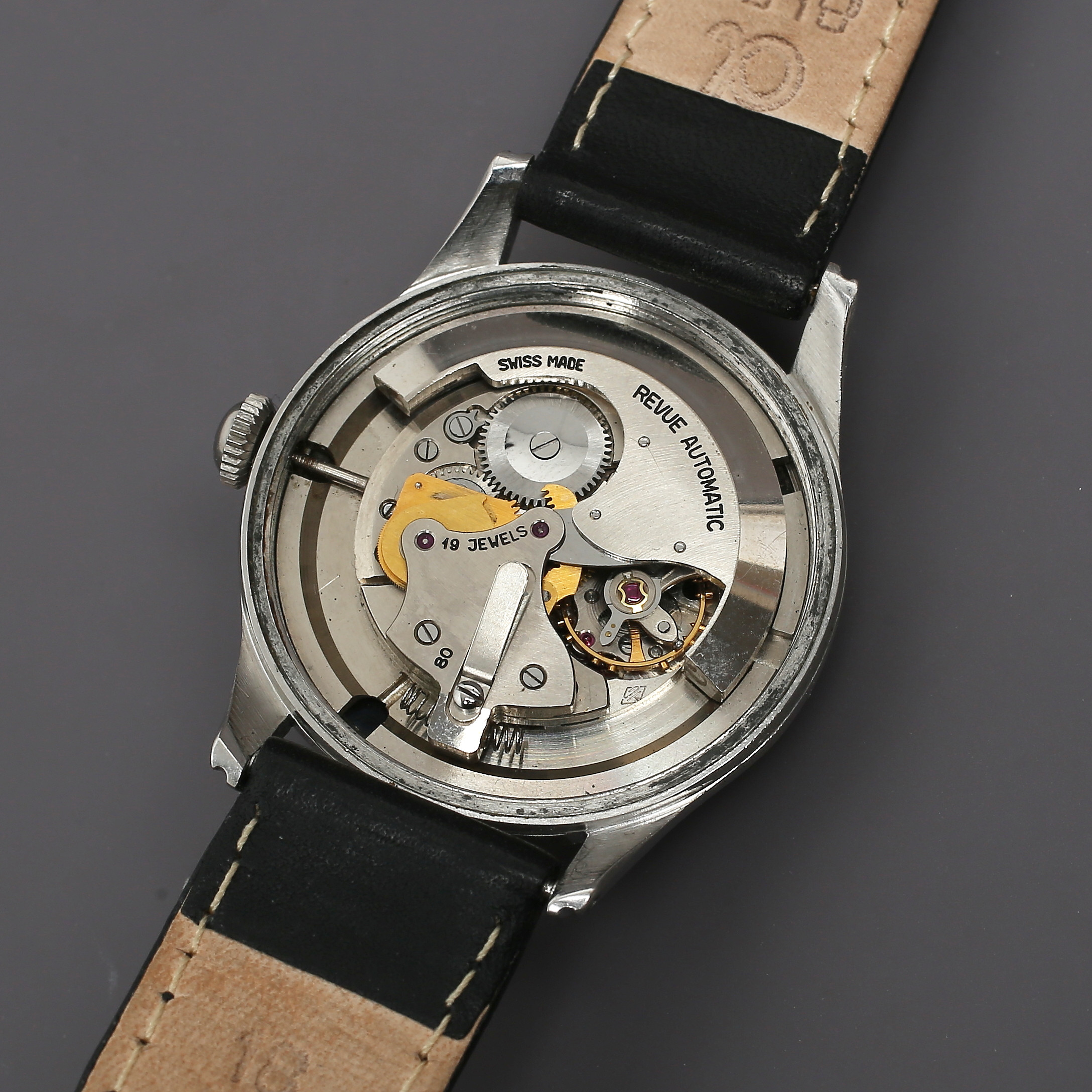 Images for 1914486. REVUE. wristwatch, hammer automatic, cal. 80, white ...