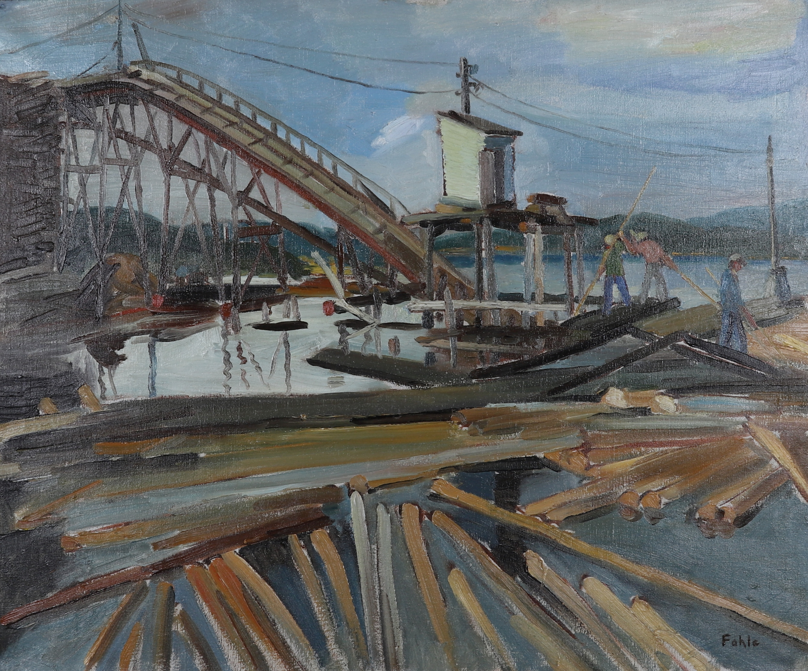 GUSTAF ADOLF FAHLE. olja på duk, signerad. | Barnebys